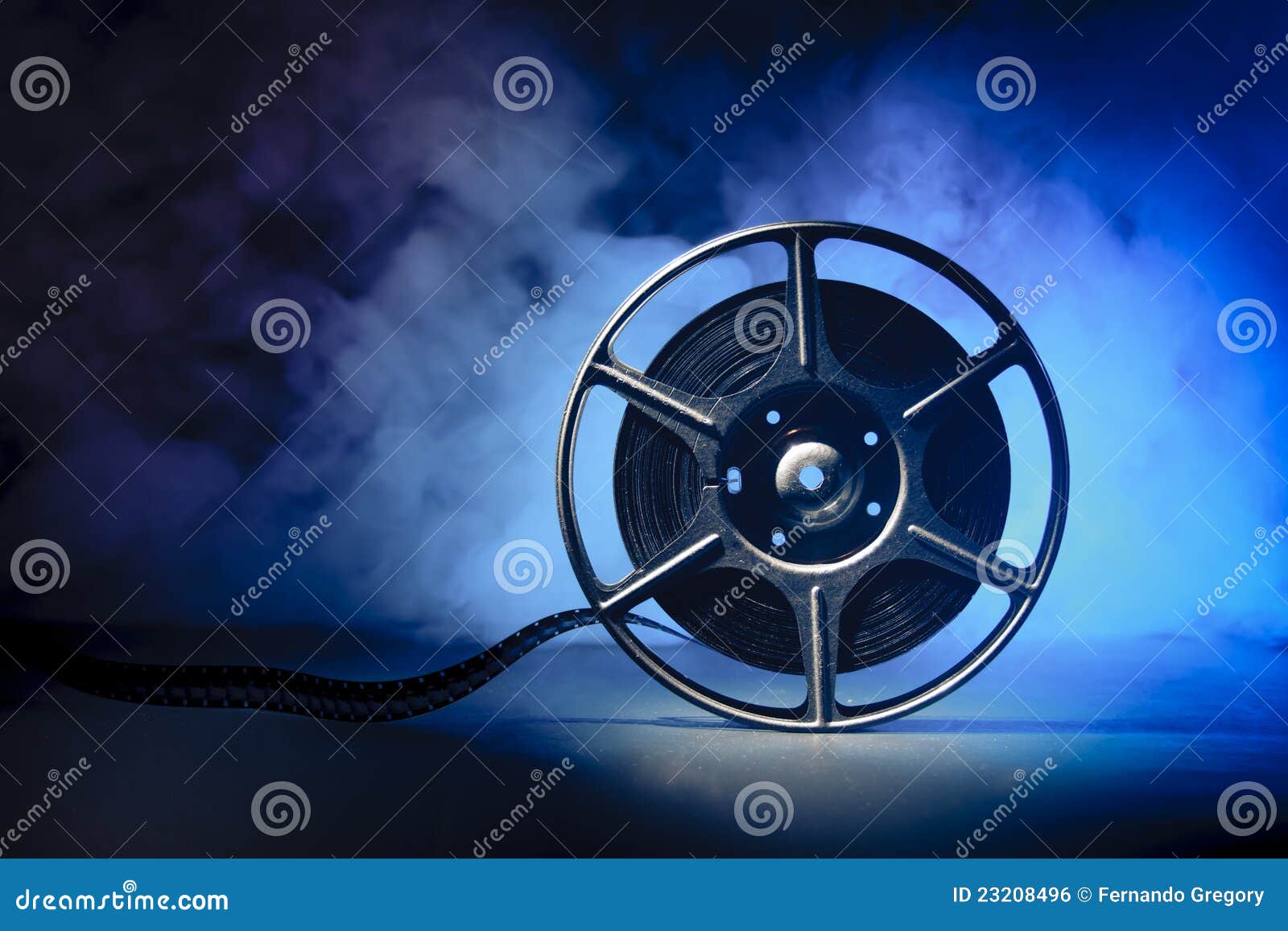 Movie spool with film stock photo. Image of hollywood - 23208496