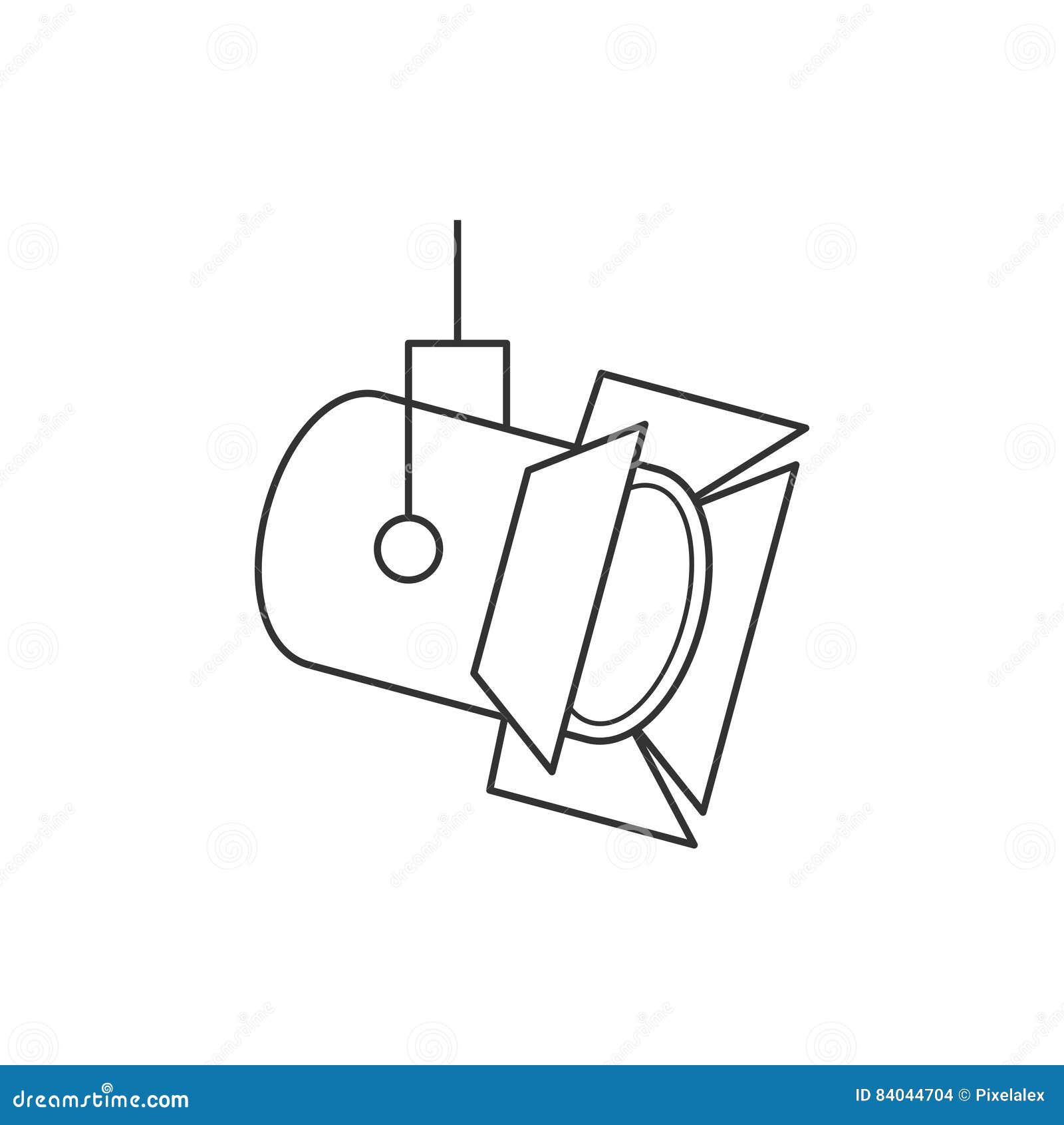 Movie Spotlight Cartoon Icon Vector Illustration | CartoonDealer.com ...