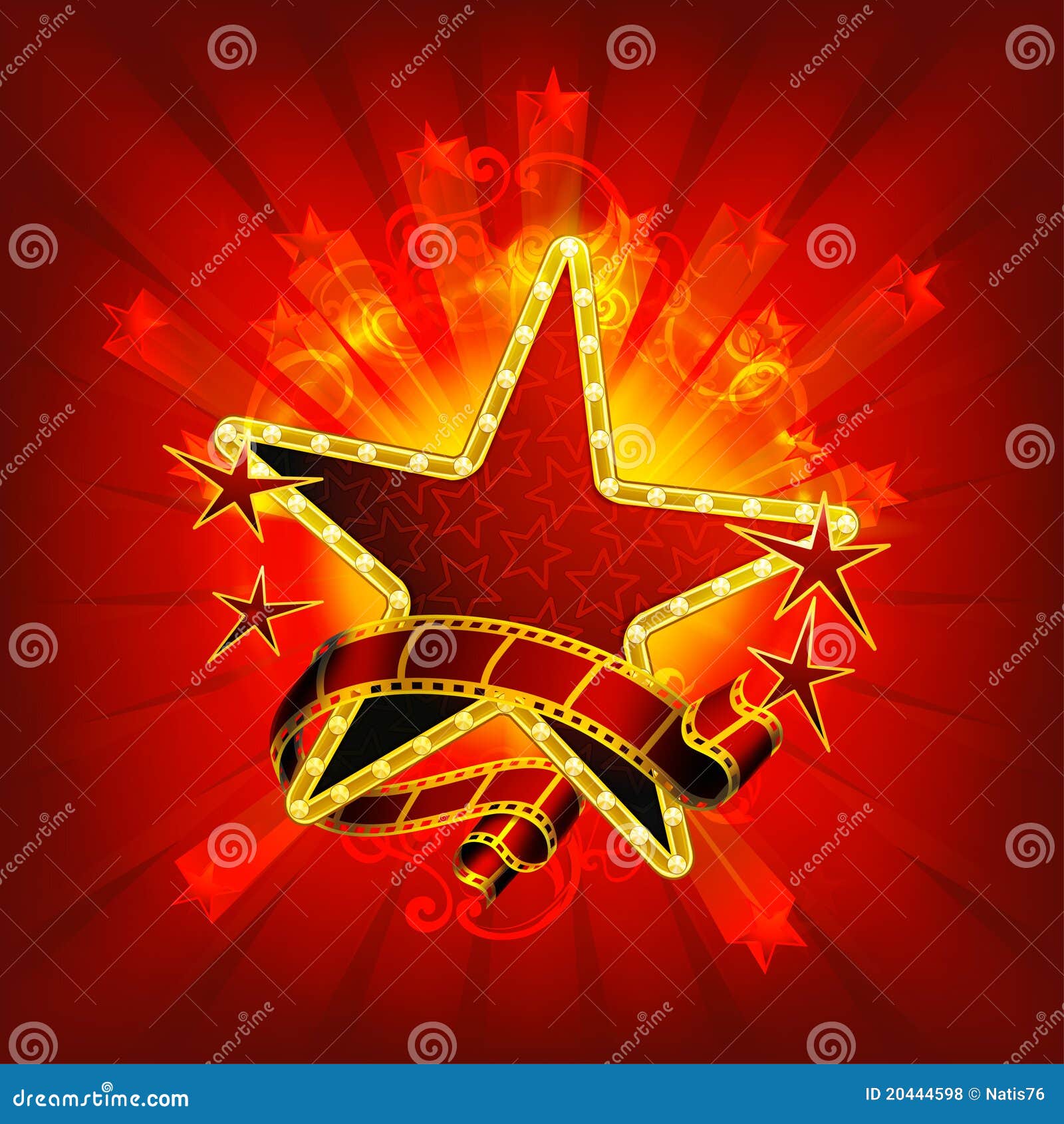 Movie stars, red stock vector. Illustration of design - 20444598