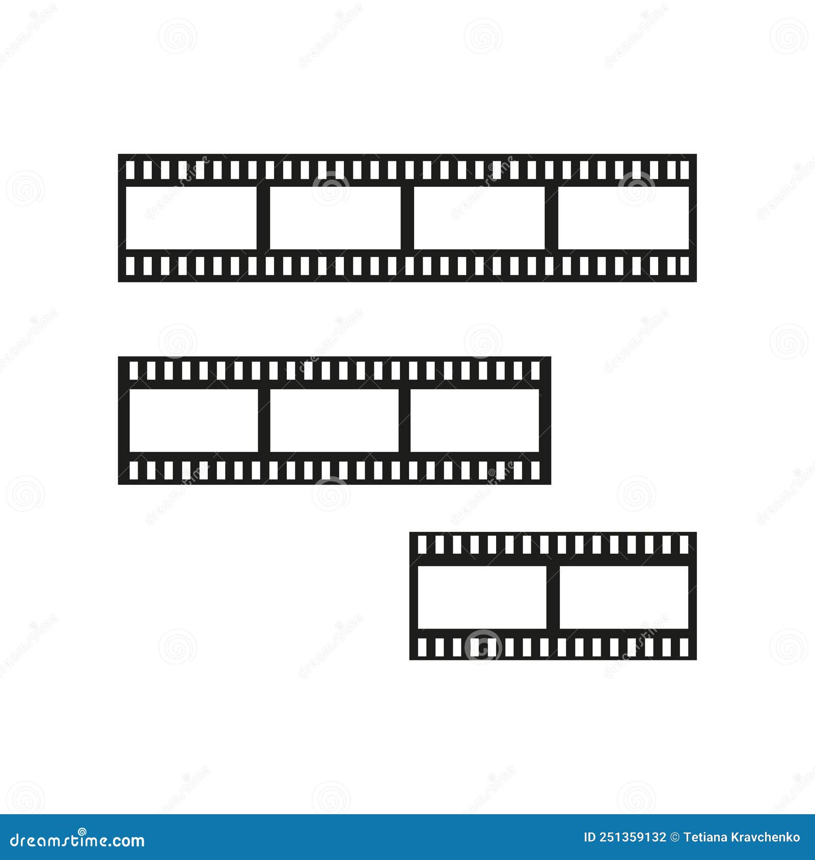 Movie Tape. Edge Frame. Vector Illustration. Stock Image Stock Vector ...