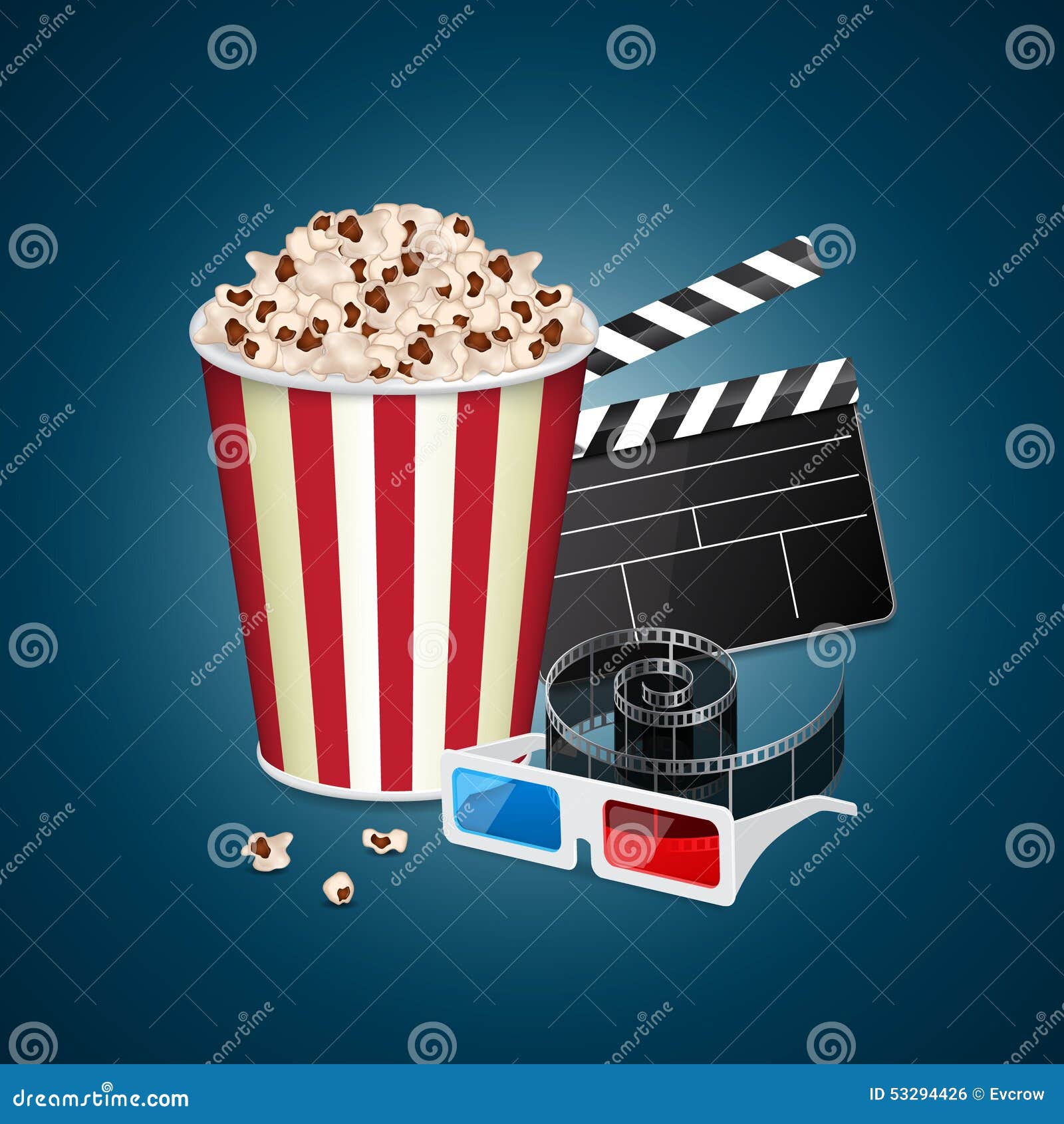 Movie template stock vector. Illustration of banner, poster - 53294426