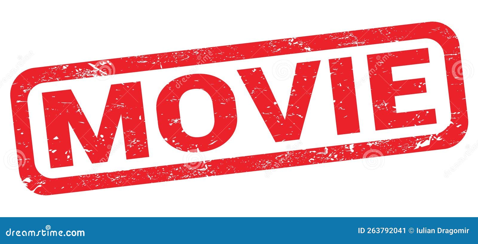MOVIE Text Written on Red Rectangle Stamp Stock Illustration ...