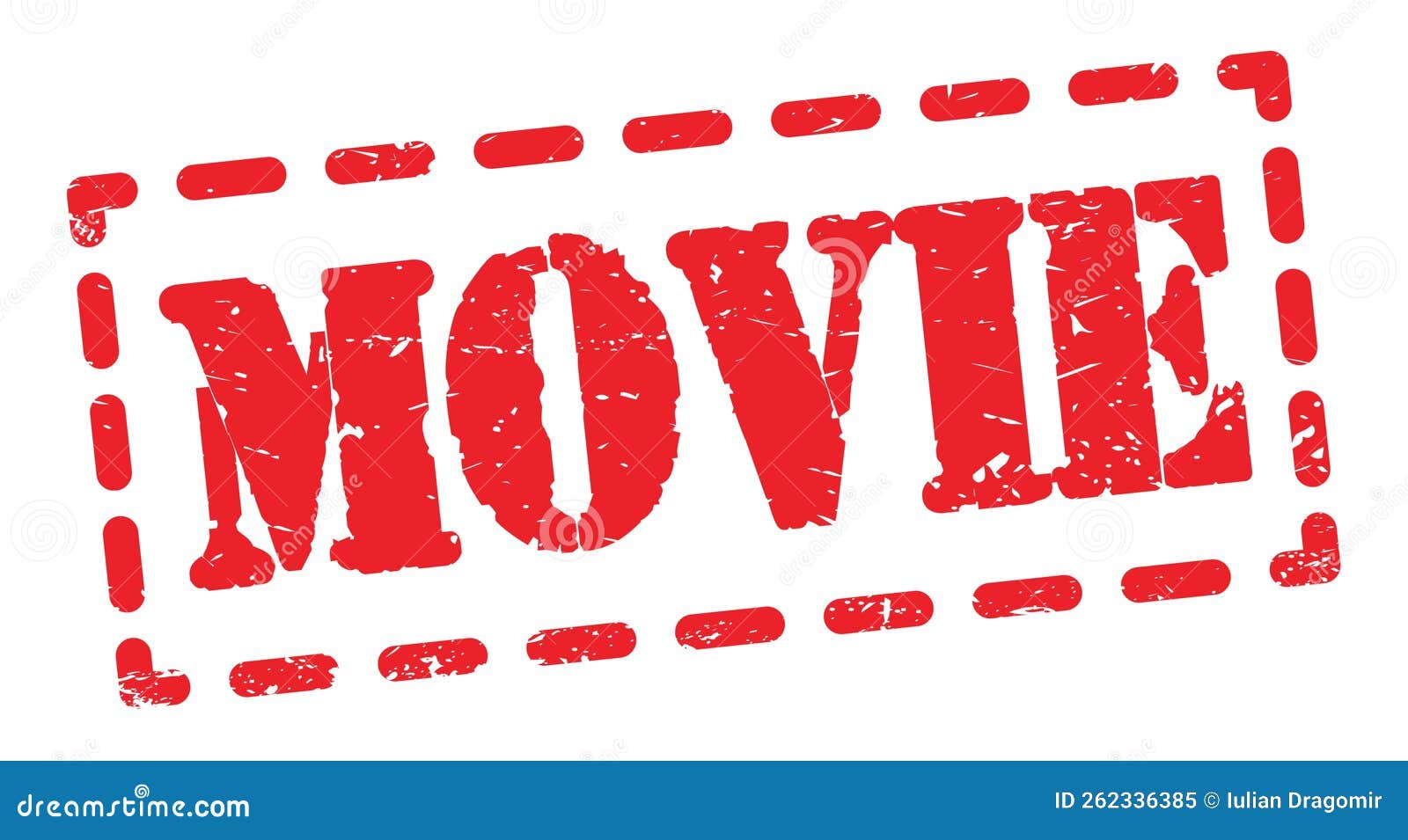 MOVIE Text Written on Red Stamp Sign Stock Illustration - Illustration ...