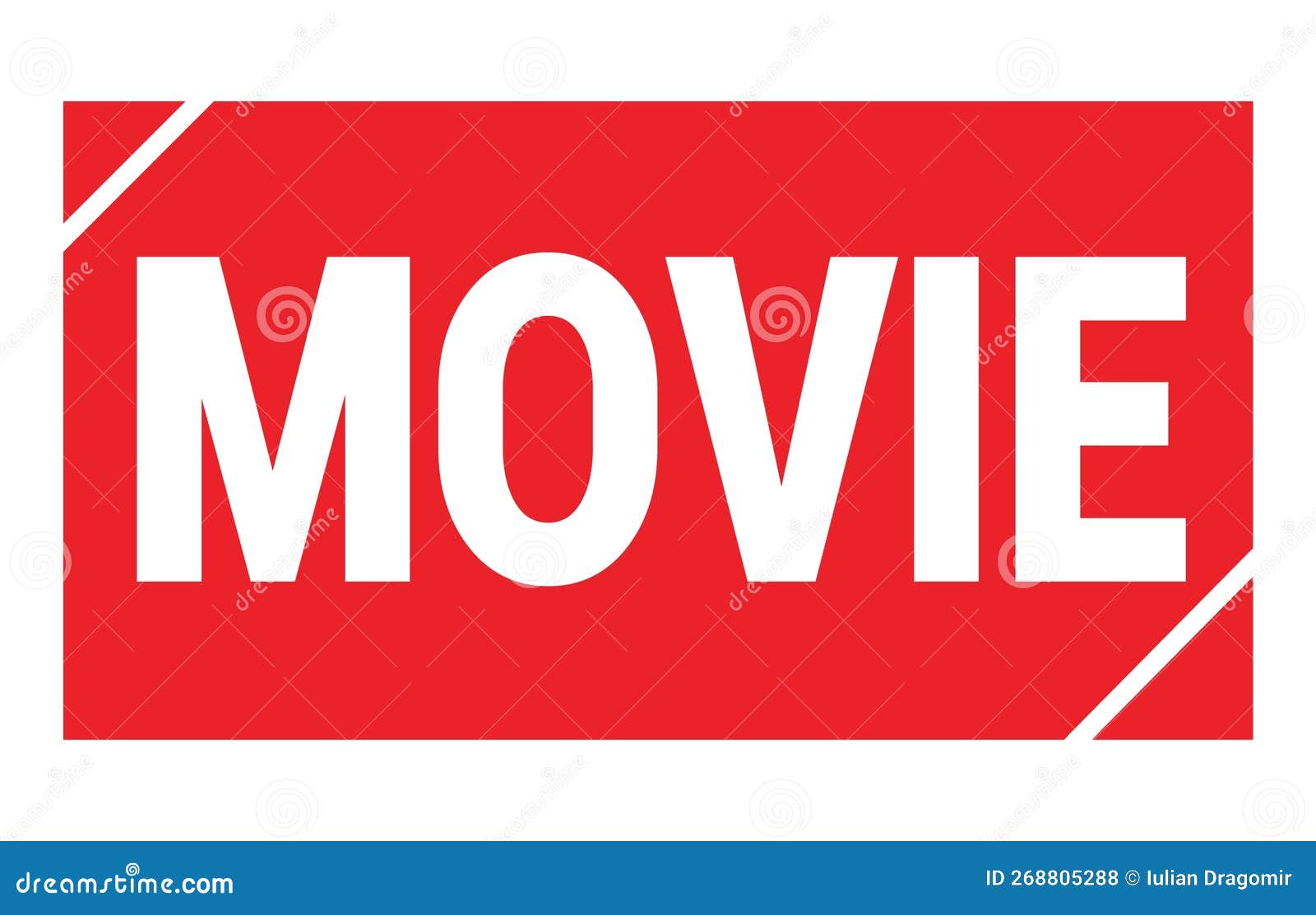 MOVIE Text Written on Red Stamp Sign Stock Illustration - Illustration ...