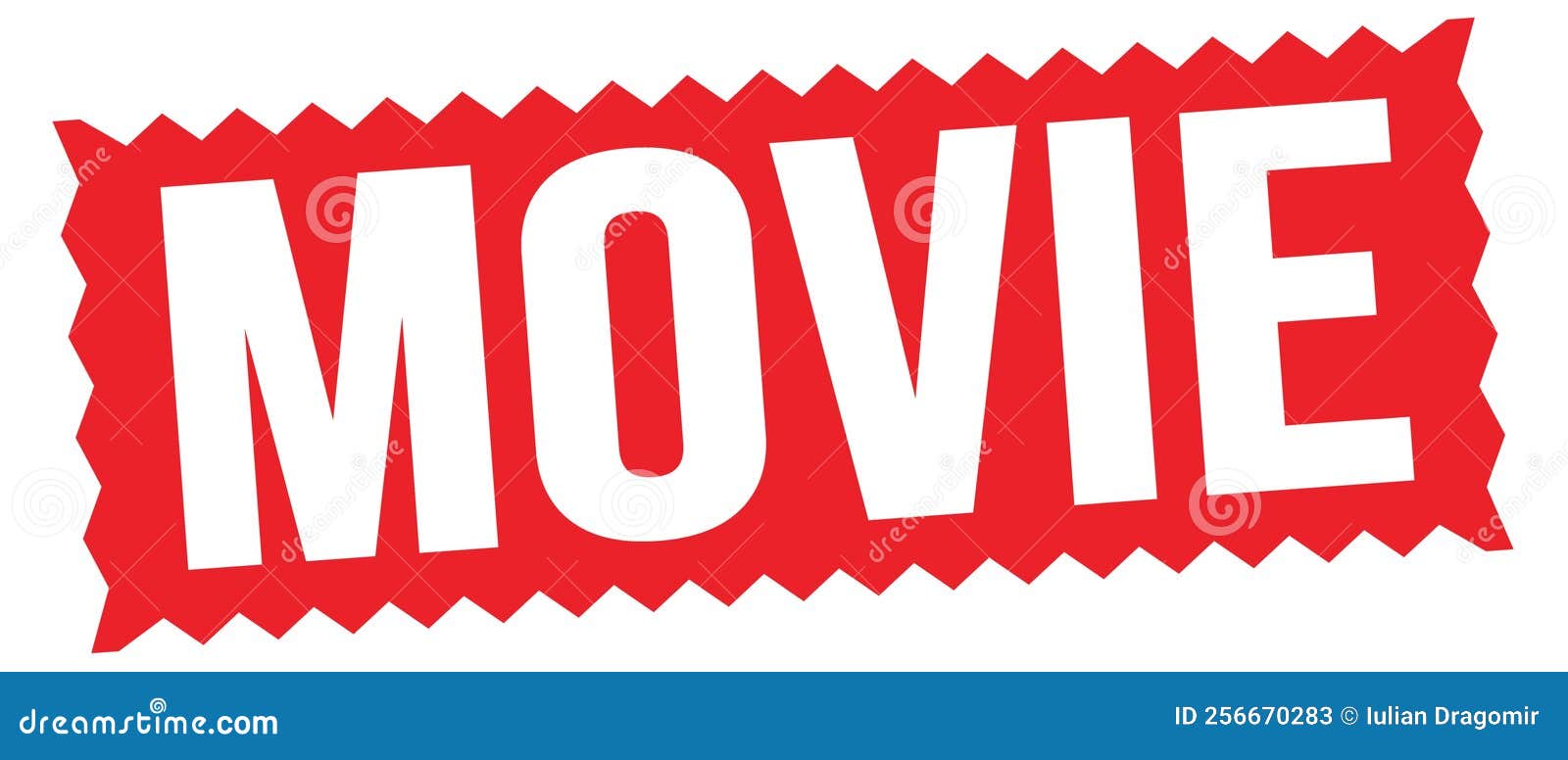 MOVIE Text Written on Red Stamp Sign Stock Illustration - Illustration ...