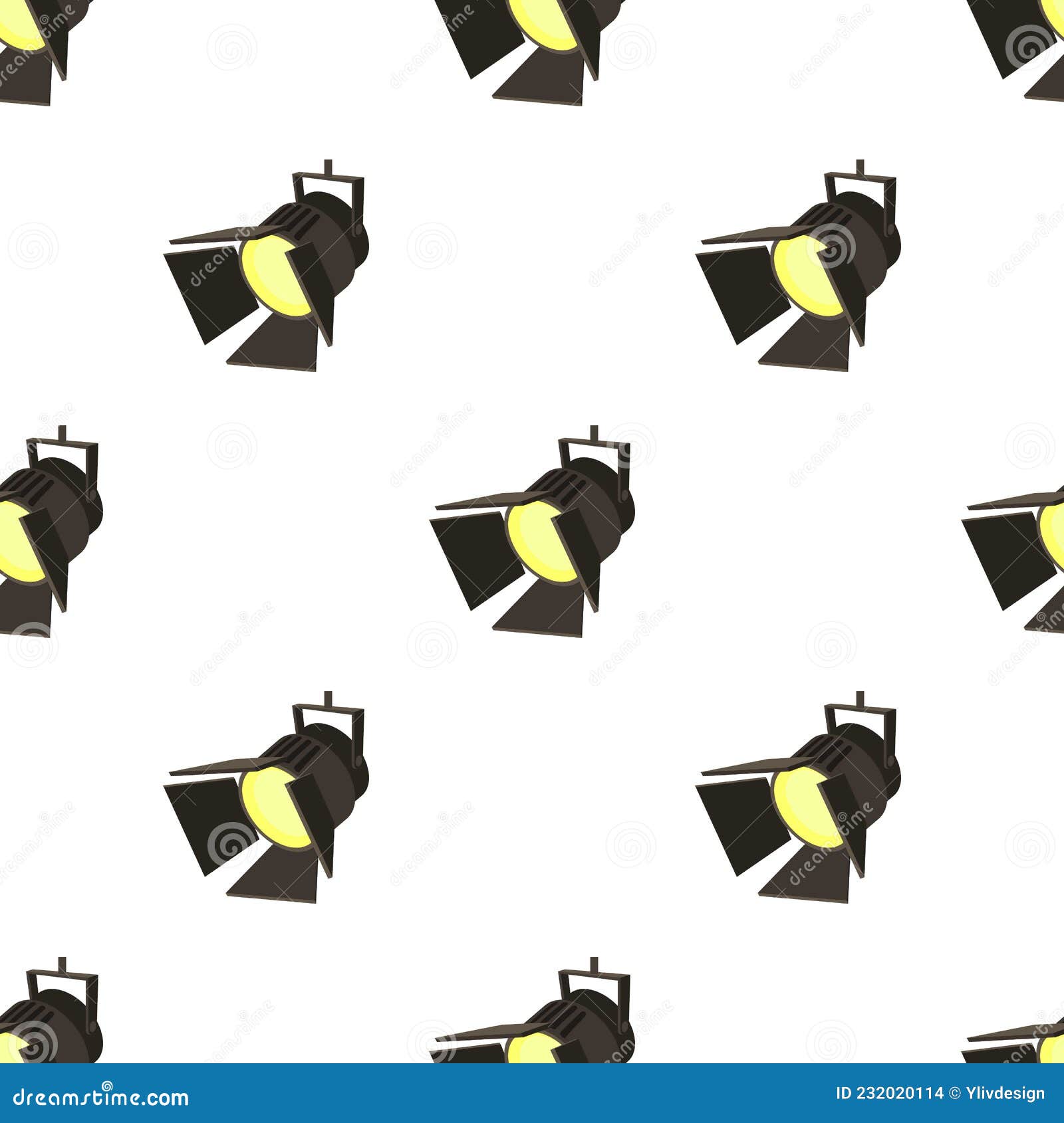 Movie or Theatre Spotlight Pattern Seamless Vector Stock Vector ...