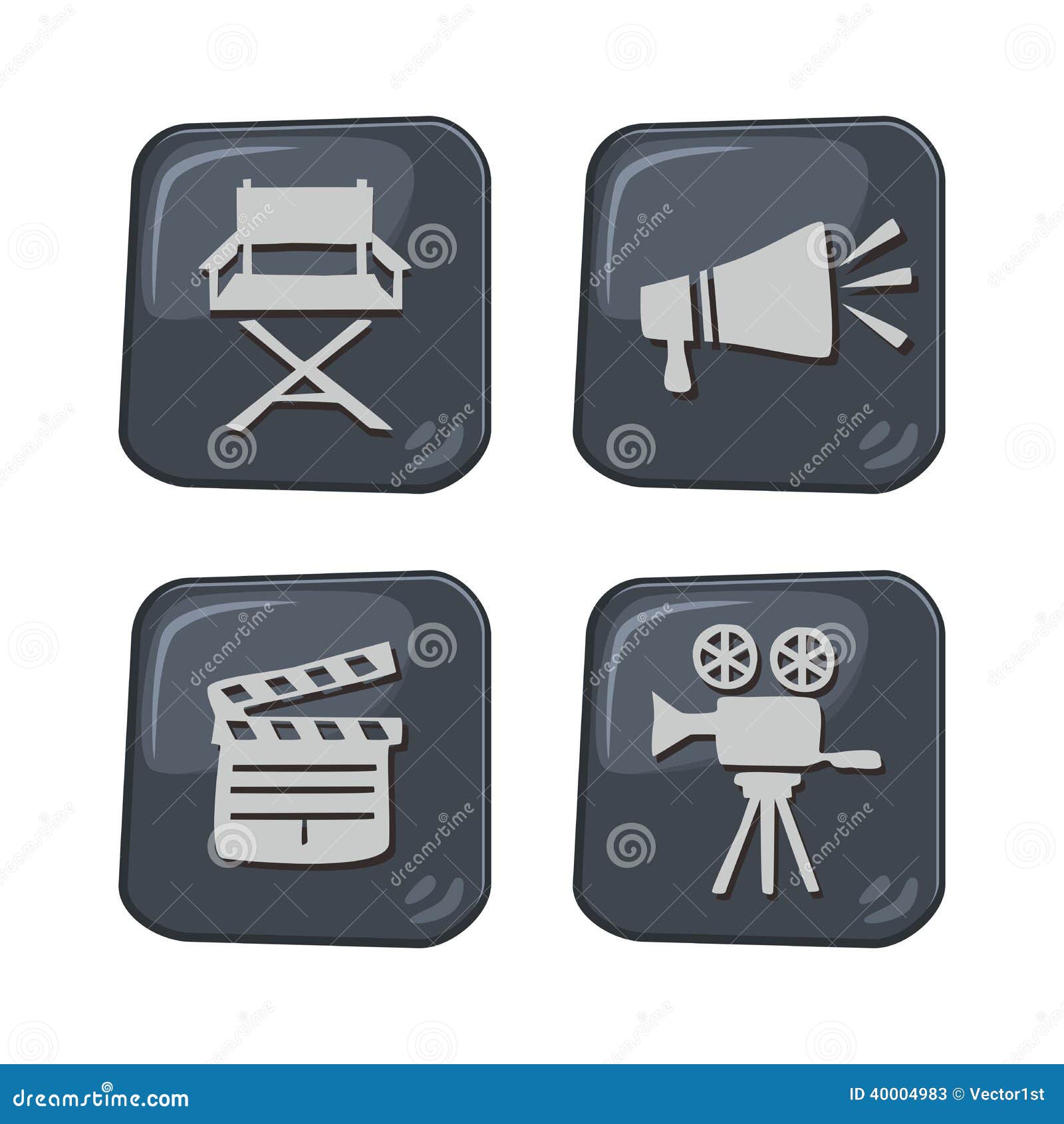 Movie theme icon stock vector. Illustration of show, sign - 40004983