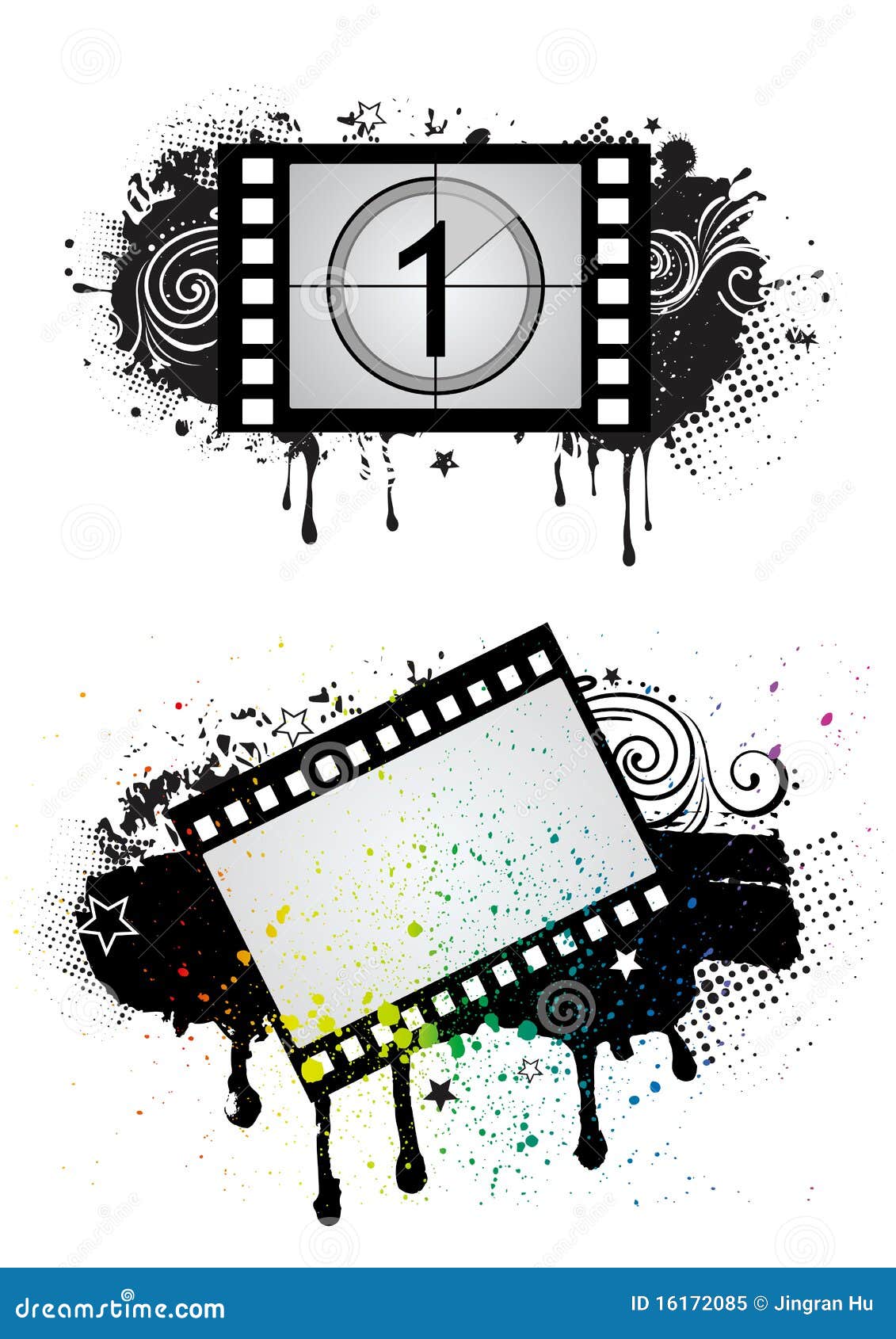 Movie theme illustration stock vector. Illustration of film - 16172085