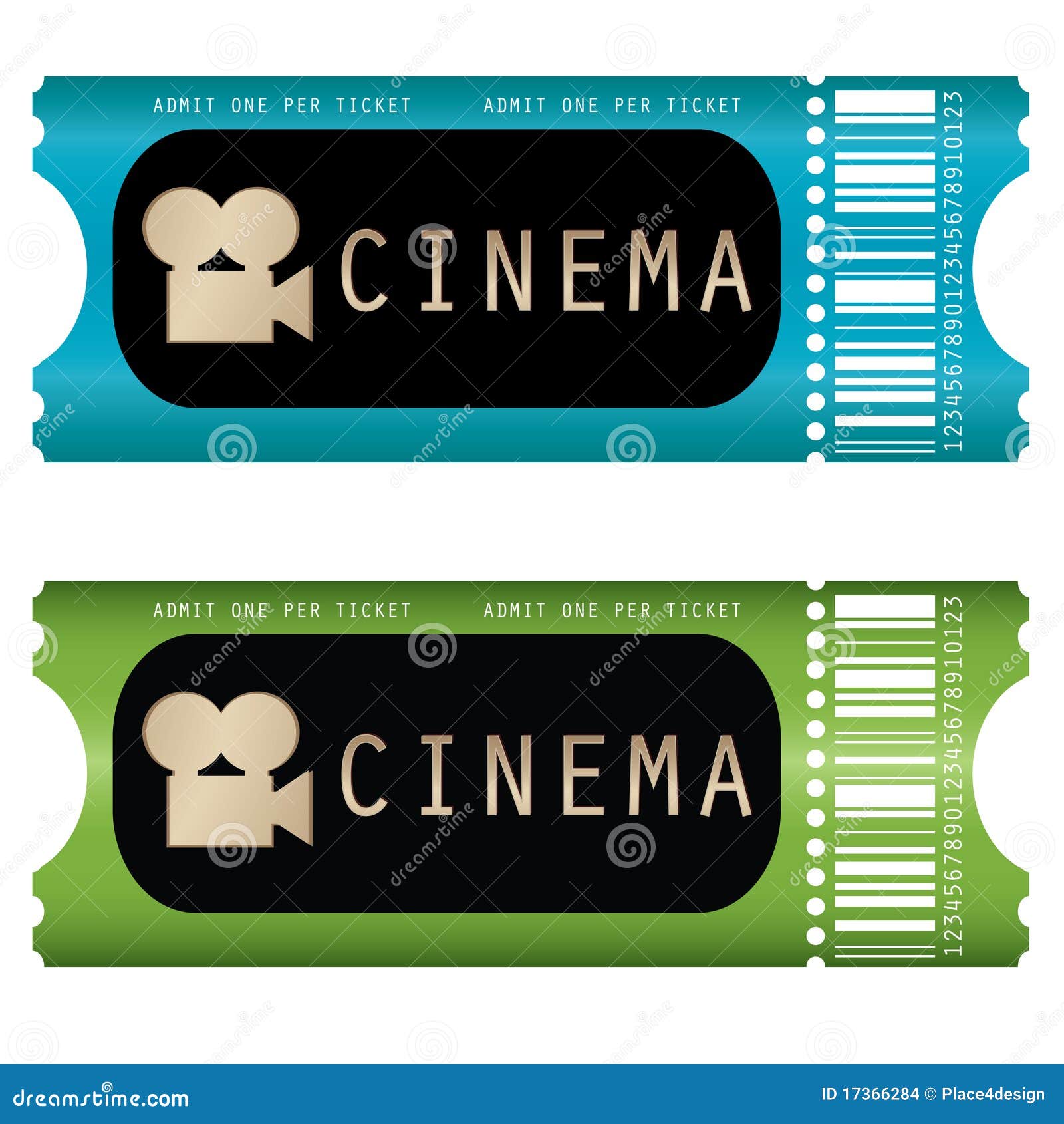 Movie ticket stock vector. Illustration of isolated, border - 17366284