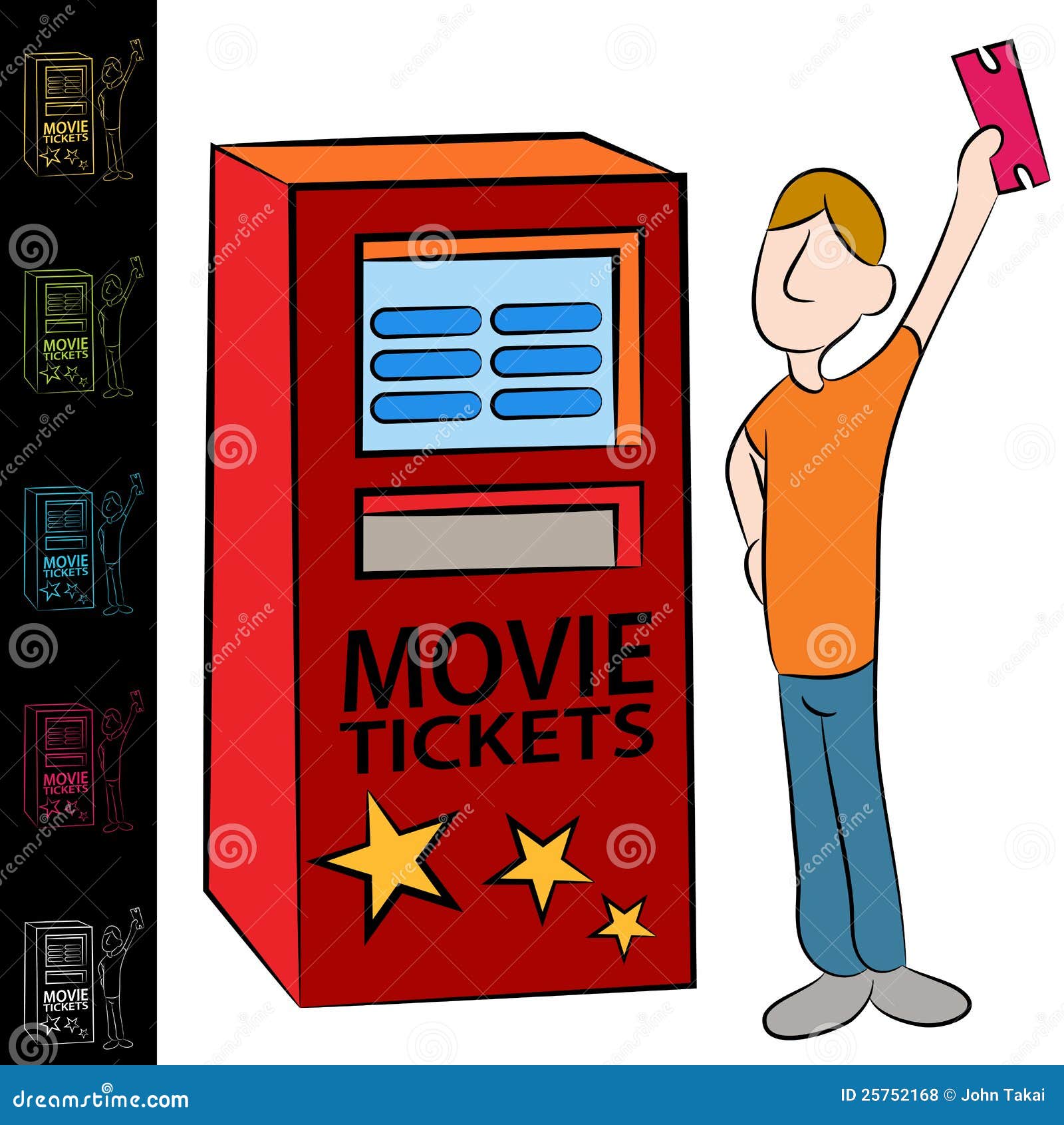 Movie Ticket Kiosk Machine Vector Illustration | CartoonDealer.com ...