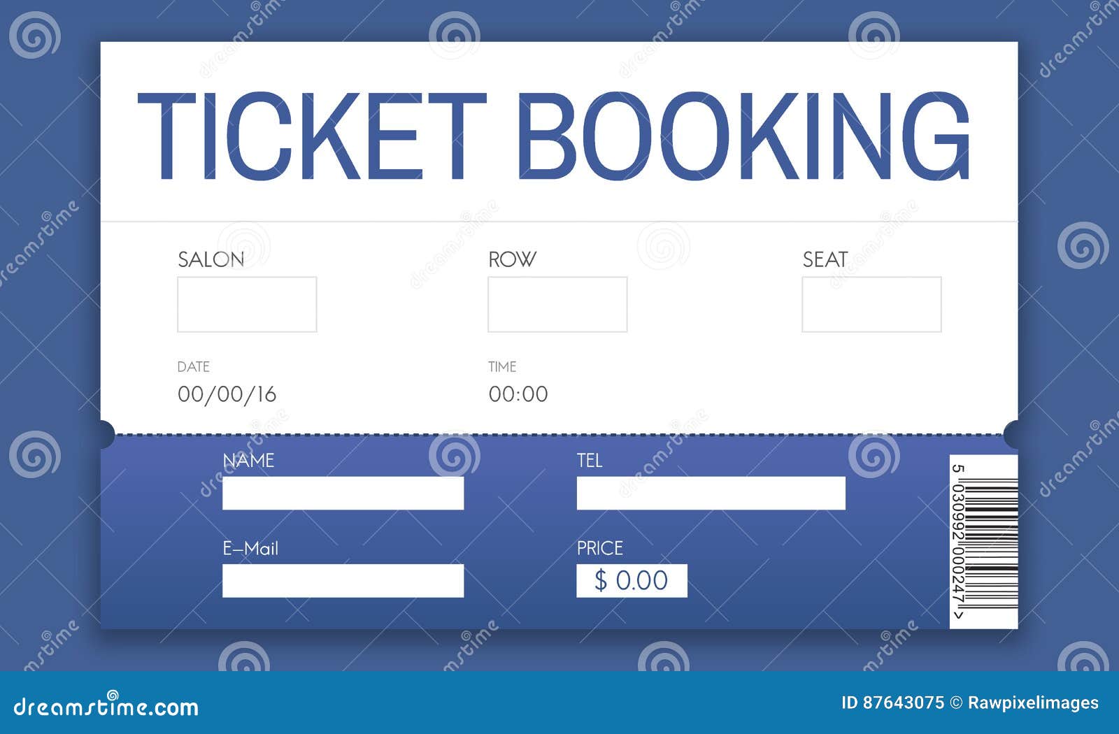 Movie Ticket Online Reservation Interface Concept Stock Illustration ...