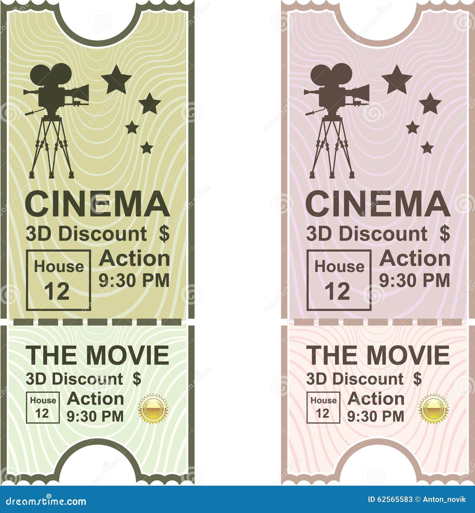 Movie Ticket vector stock vector. Illustration of pass - 62565583
