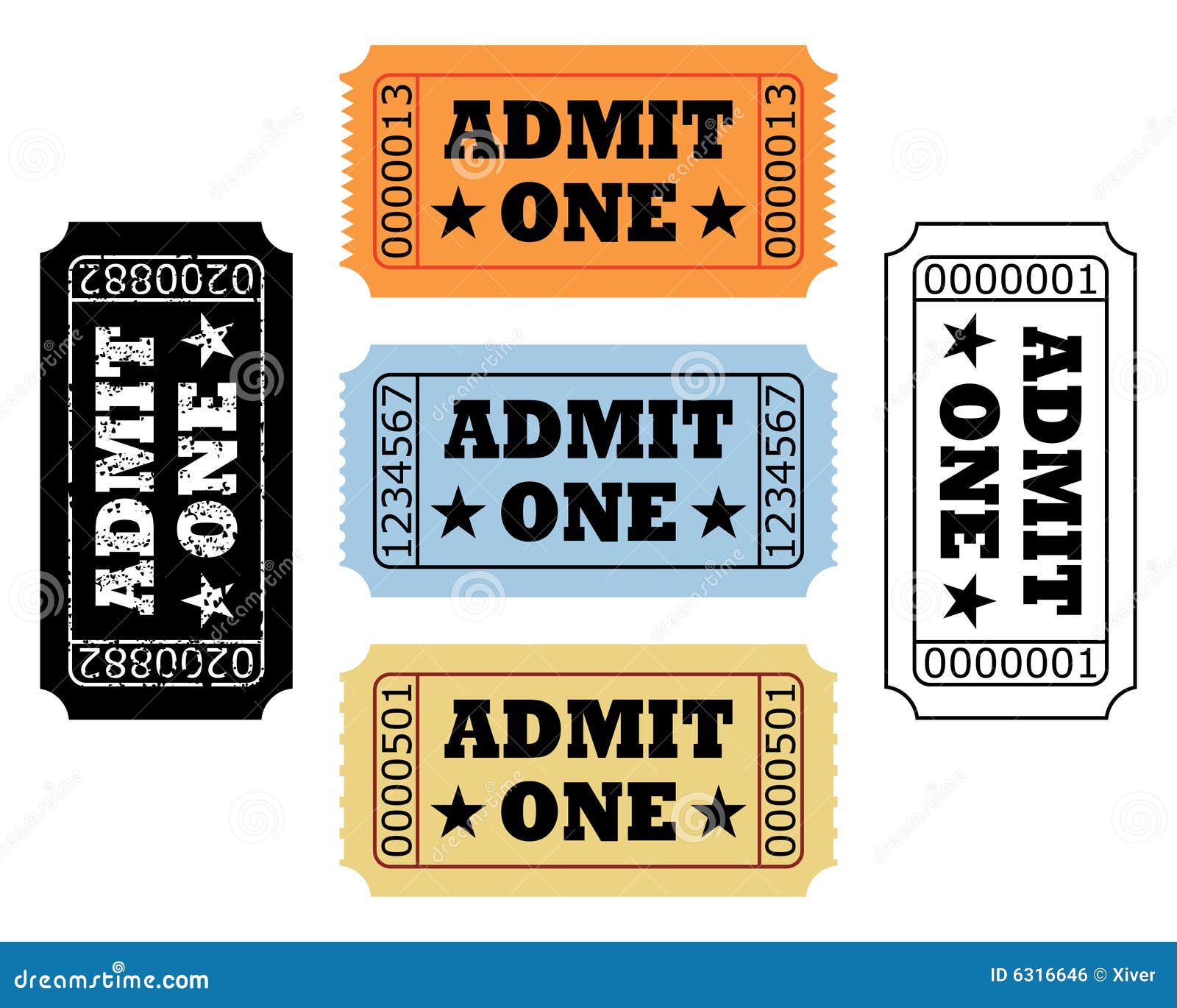 Movie tickets stock vector. Illustration of vector, ticket - 6316646