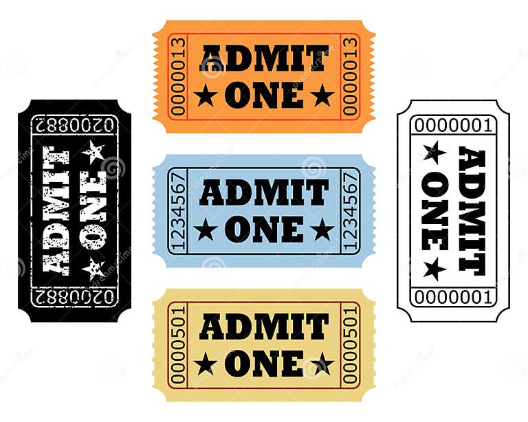 Movie tickets stock vector. Illustration of vector, ticket - 6316646