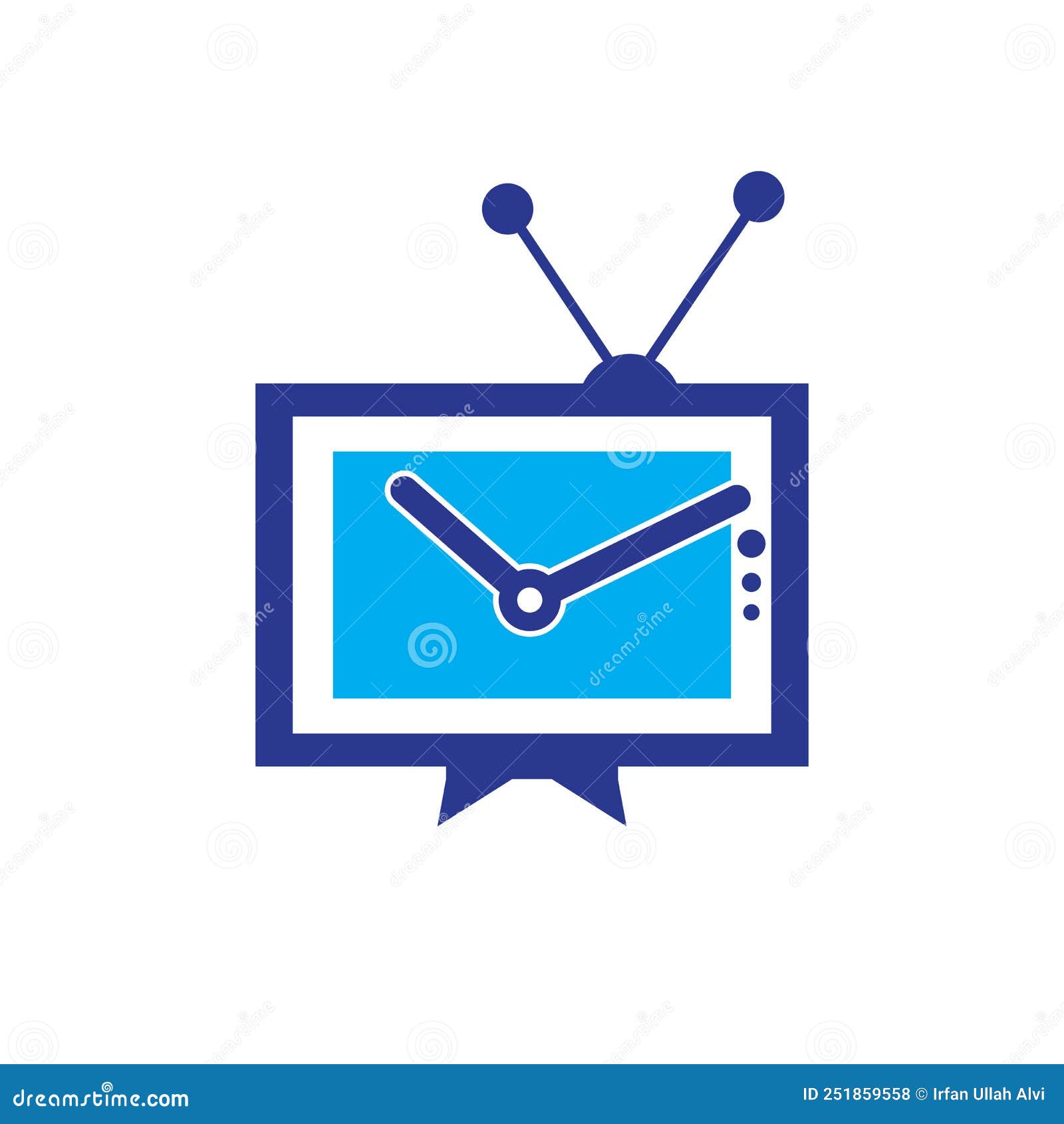 Movie Time Vector Logo Design. Television and Clock Icon Vector Logo ...