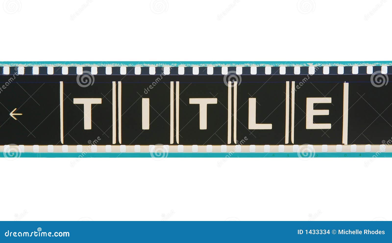 Movie Title Film Strip stock photo. Image of reflection - 1433334