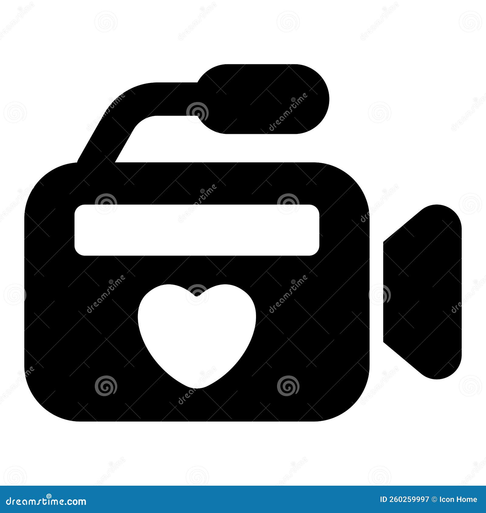 Movie, video camera black stock vector. Illustration of vector - 260259997