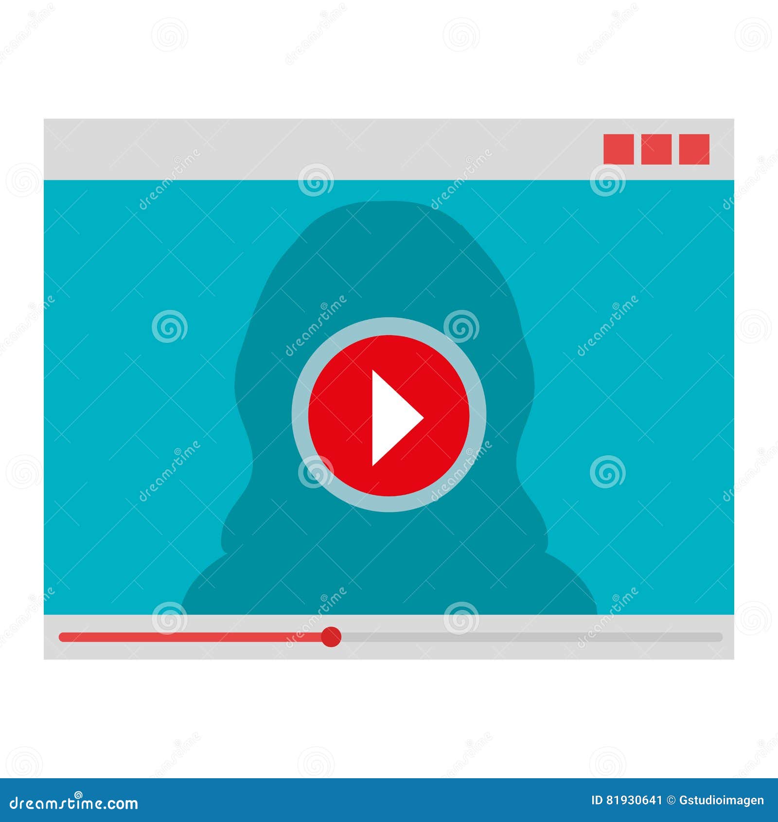 Movie or Video Loading on Webpage Stock Vector - Illustration of ...