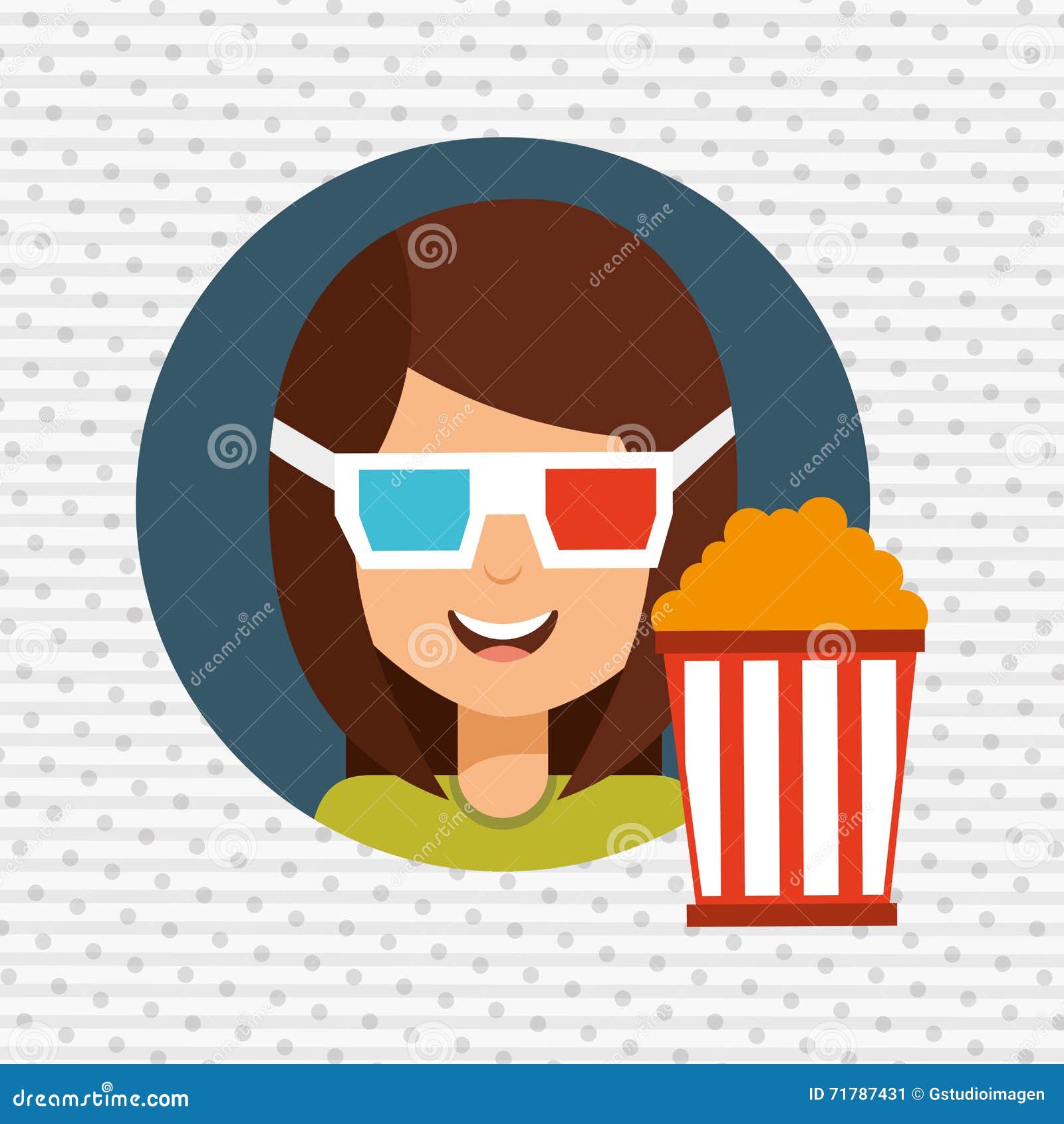 Movie viewer design stock illustration. Illustration of happy - 71787431