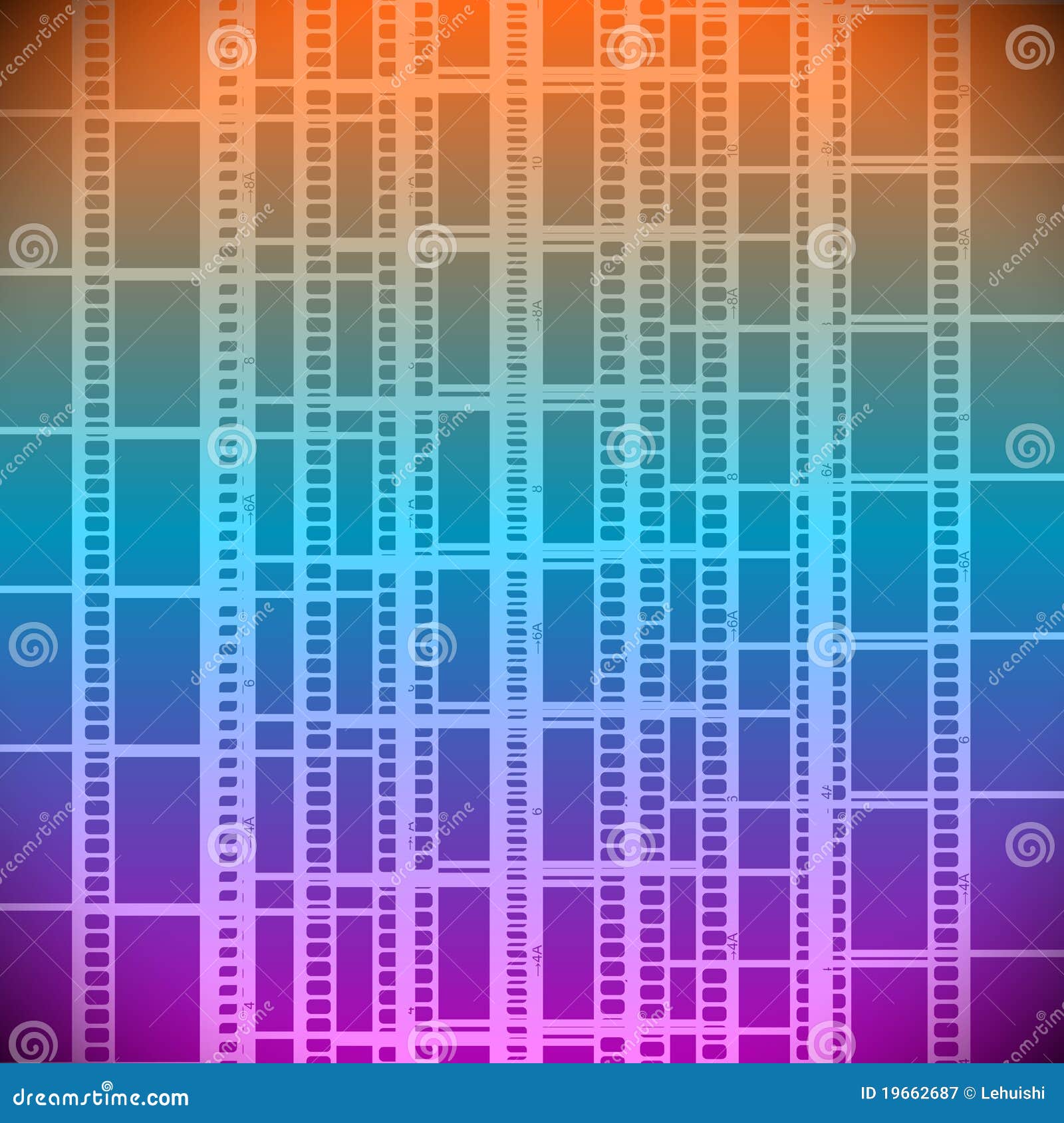 Movies Film Light Background Stock Illustration - Illustration of ...