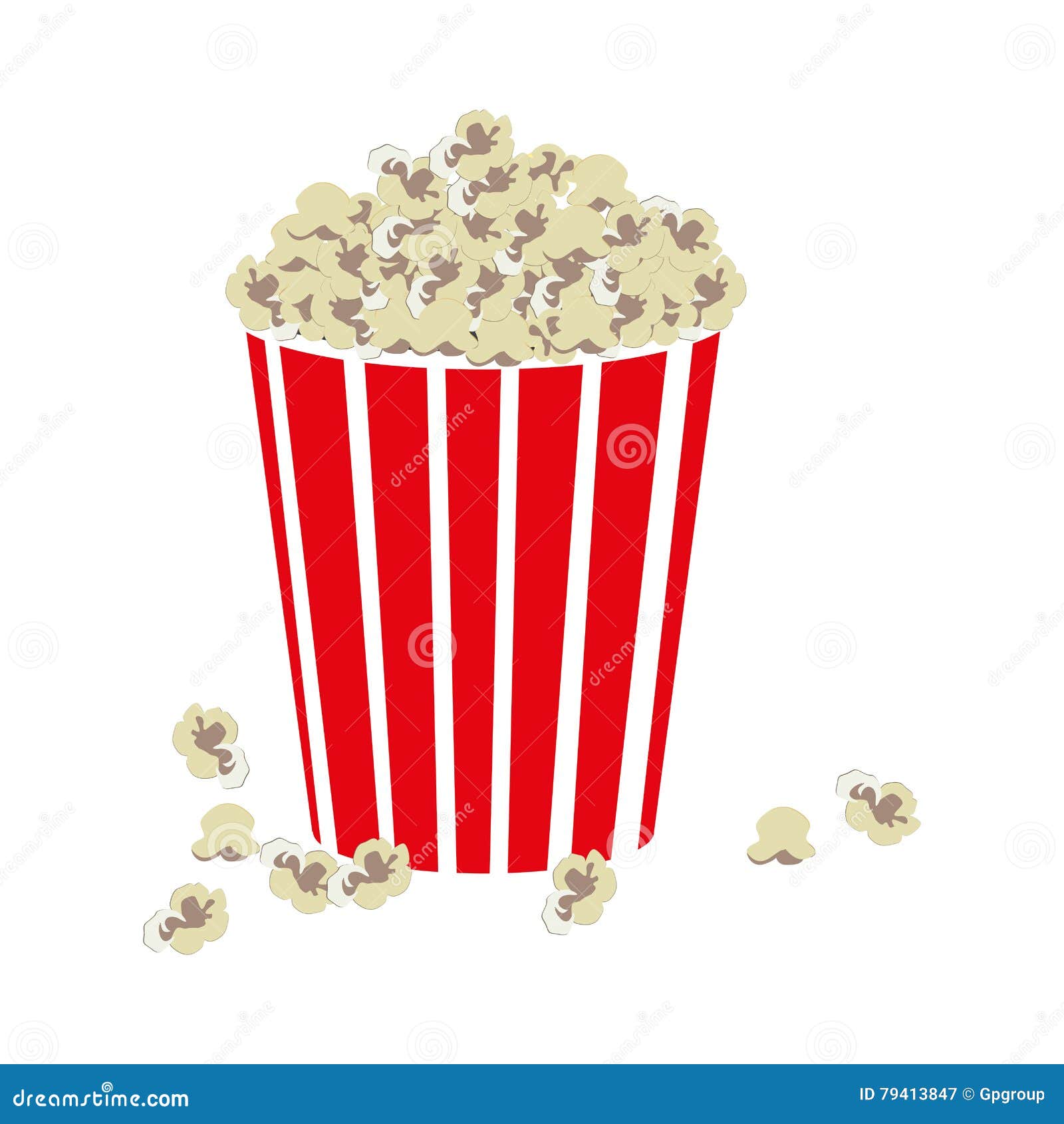 Movies popcorn icon image stock vector. Illustration of bucket - 79413847