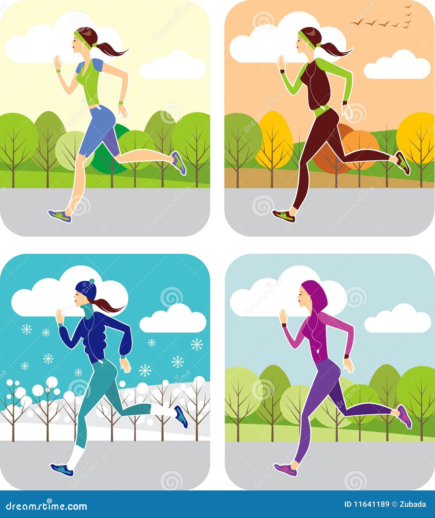 Movimentar-se Durante Todo O Ano Ilustração do Vetor - Ilustração de ...