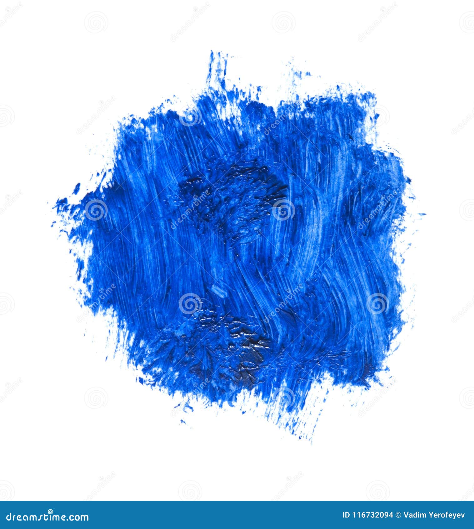 Movimiento Azul De La Brocha Aislada En Blanco Foto de archivo - Imagen ...