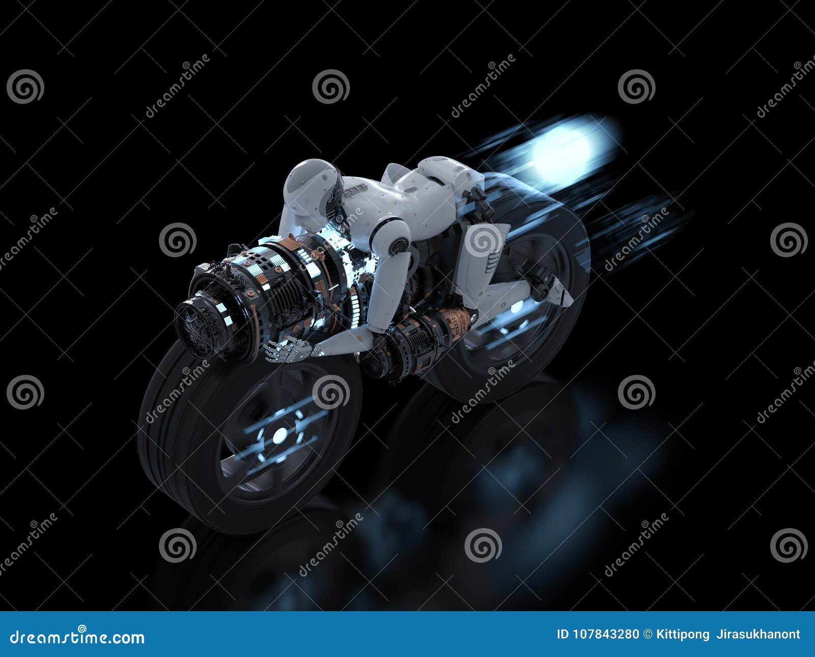 Movimiento De La Velocidad Del Robot Stock de ilustración - Ilustración ...