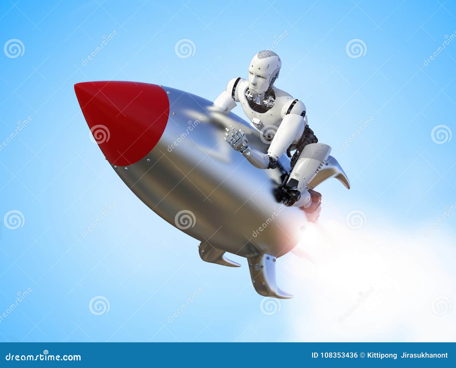 Movimiento De La Velocidad Del Robot Stock de ilustración - Ilustración ...