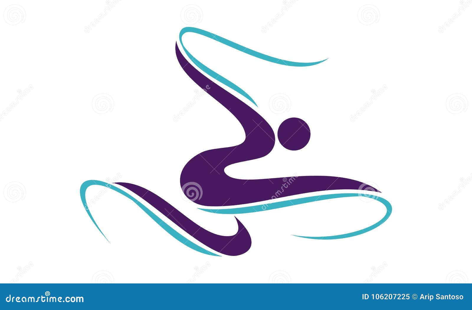 Movimiento Logo Design Template De La Danza Ilustración del Vector ...