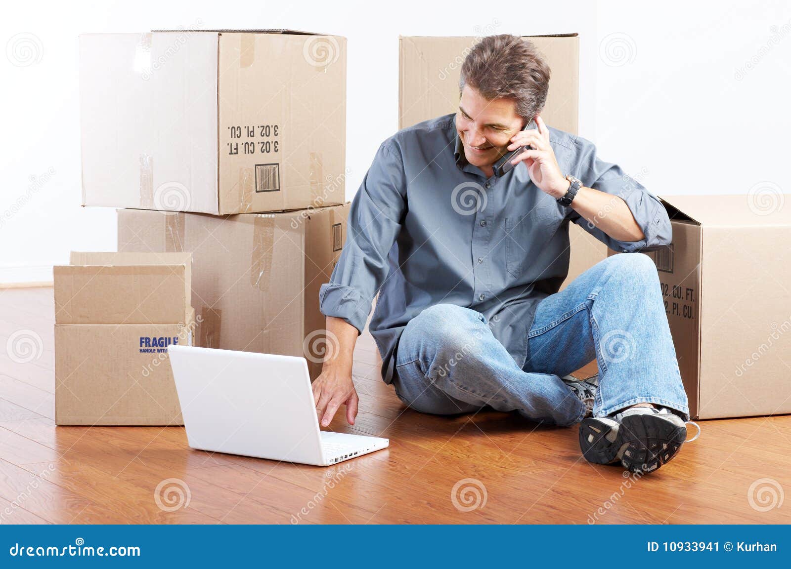 Moving stock image. Image of estate, home, adult, phone - 10933941