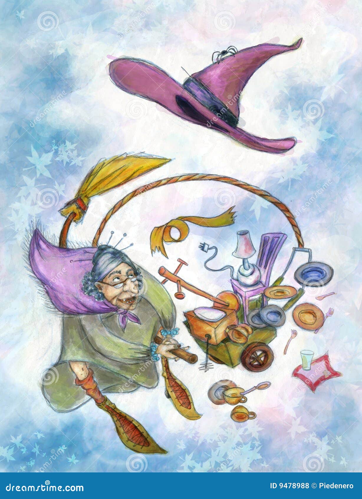 Witch Moving And Dancing Cartoon | CartoonDealer.com #78899903