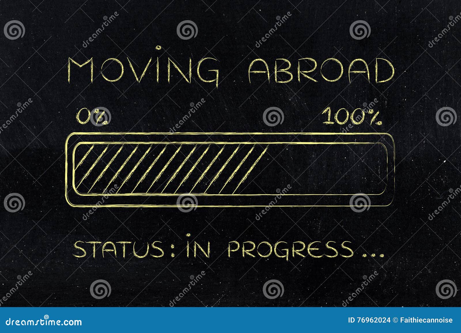 Moving Abroad Progress Bar Loading Stock Photo - Image of love ...