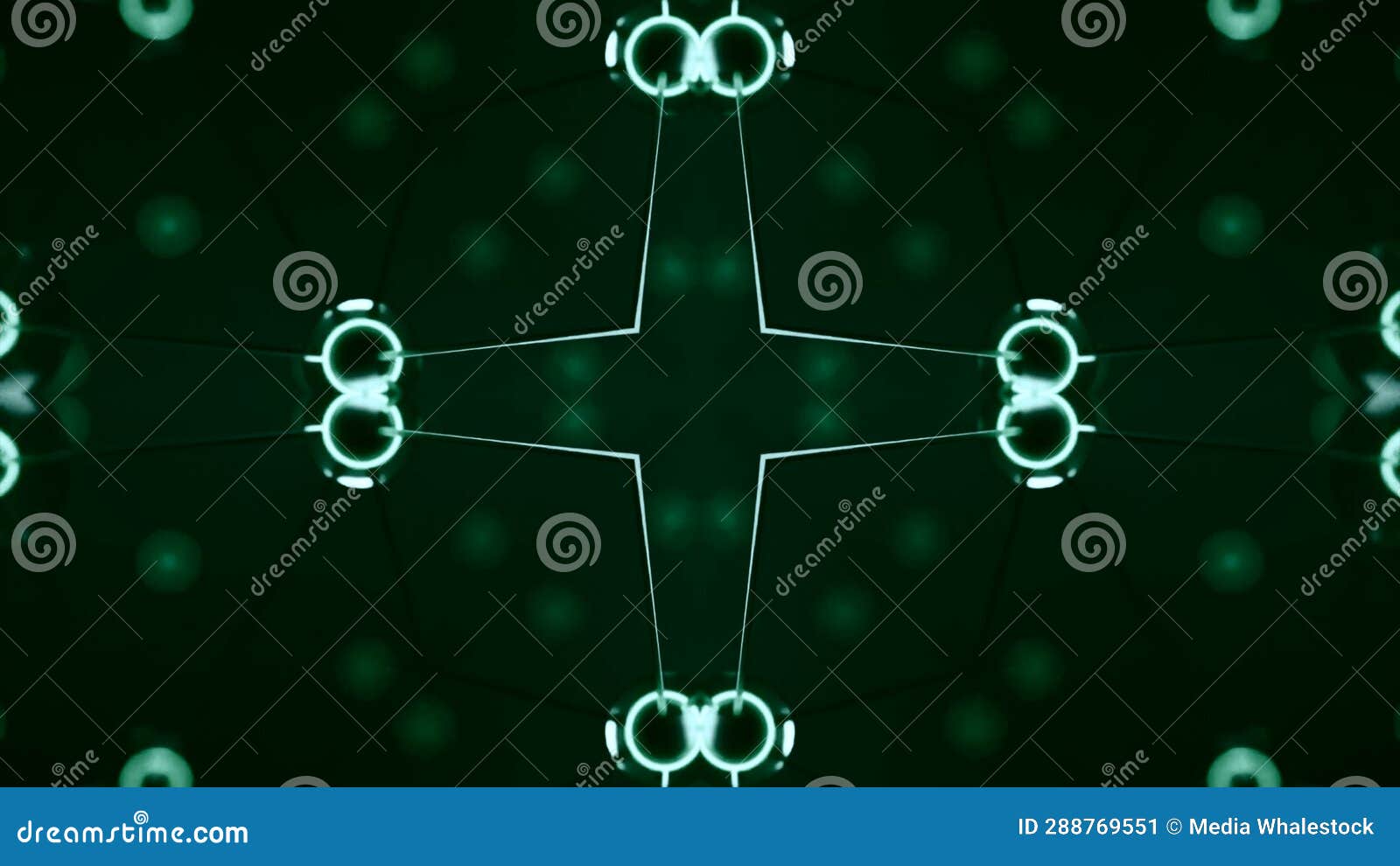 Moving Animation with Grid with Out-of-focus. Design. Circular Chains ...