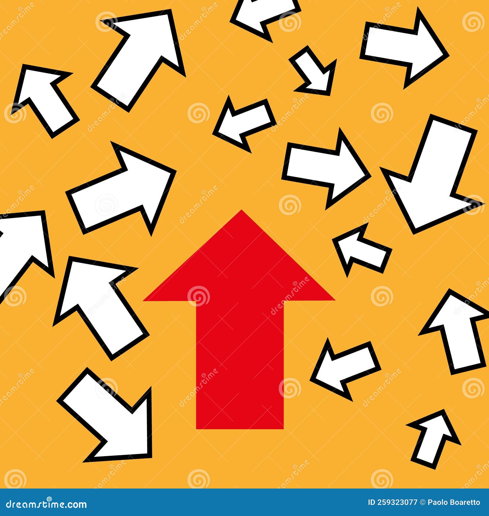 Moving Arrow in All Directions Stock Illustration - Illustration of ...