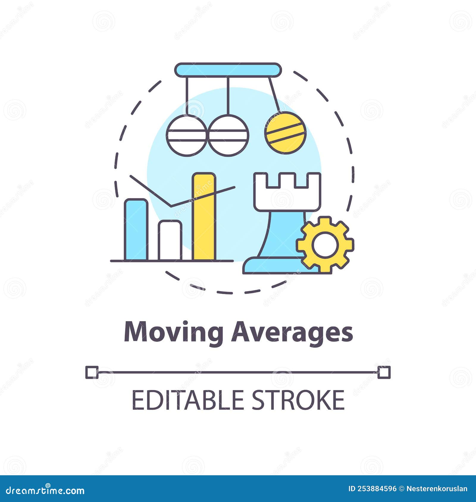 Moving Averages Concept Icon Stock Vector - Illustration of price ... Moving Averages Concept Icon Stock Vector - Illustration of price ...