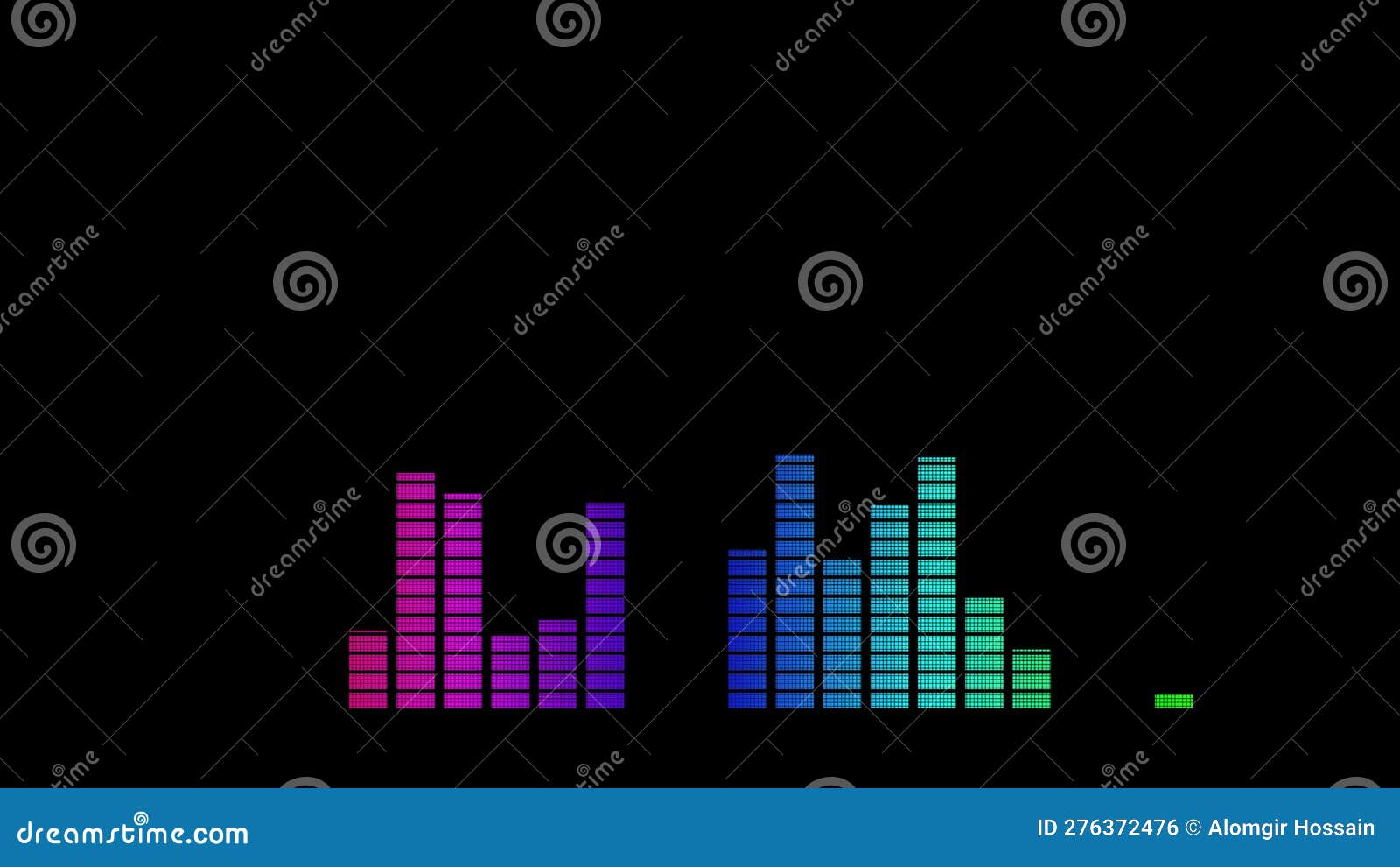 Moving Bars Audio Equalizer Sound Waves Meter Loop Animation Video ...