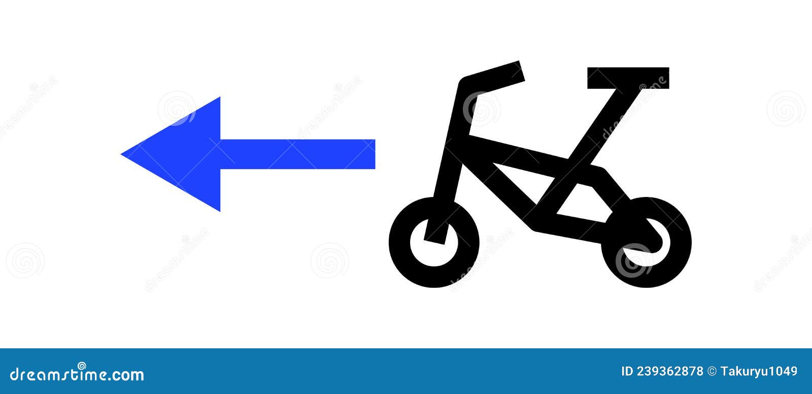 Moving Bike Icon and Arrow. Vector. Stock Vector - Illustration of ...