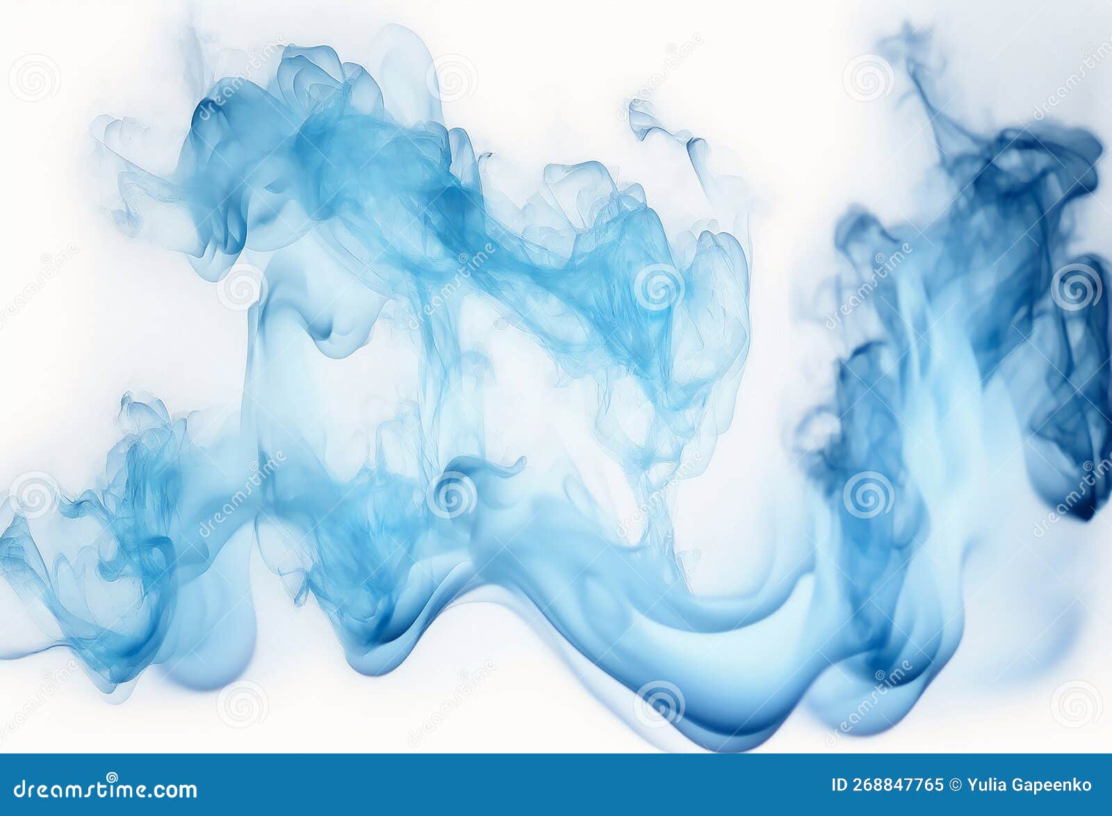 Moving Blue Flames and Smoke. Illustration Generative AI Stock Image ...