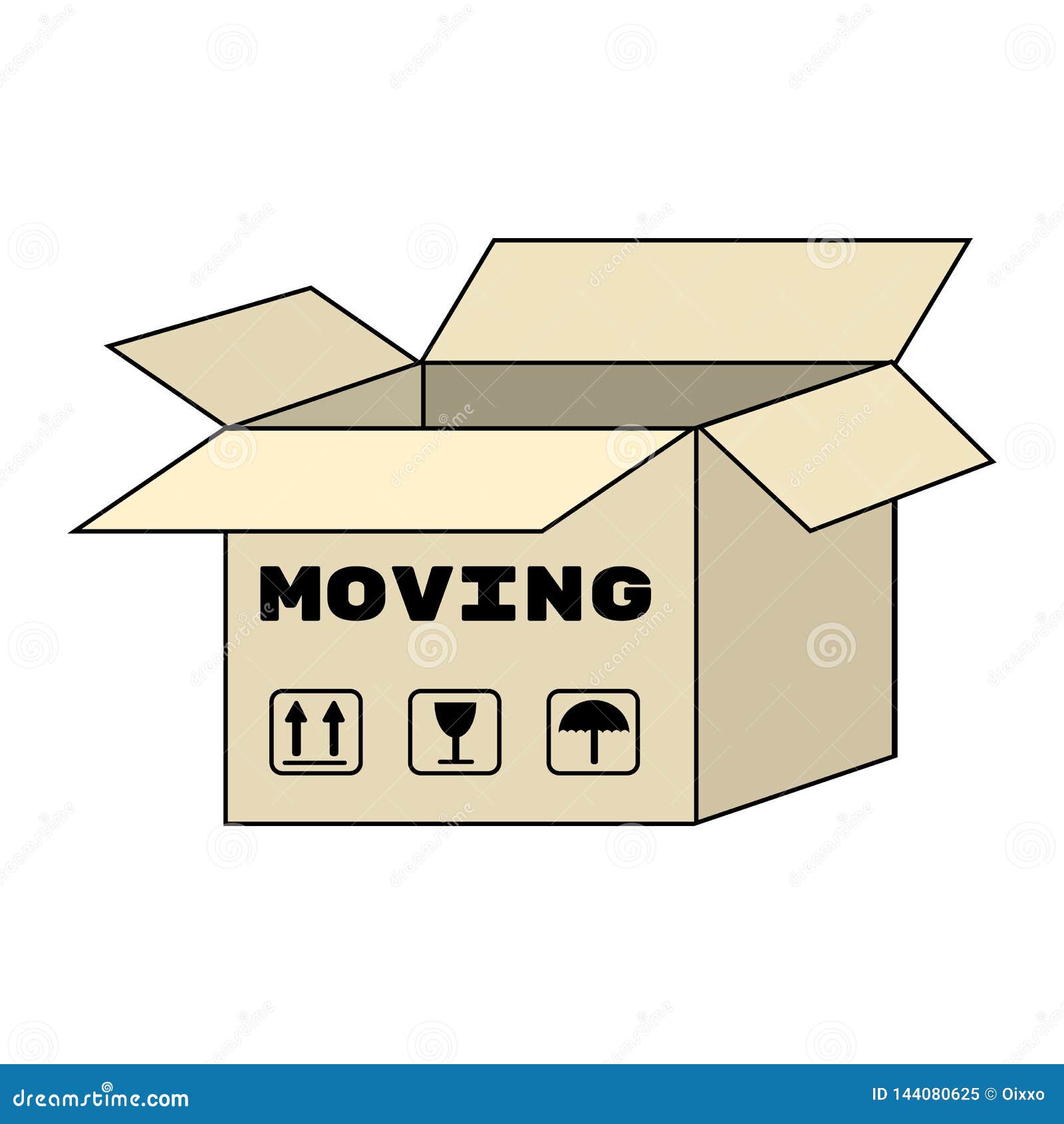 Moving Box Carton Icon. Vector Isolated Illustration Stock Vector ...
