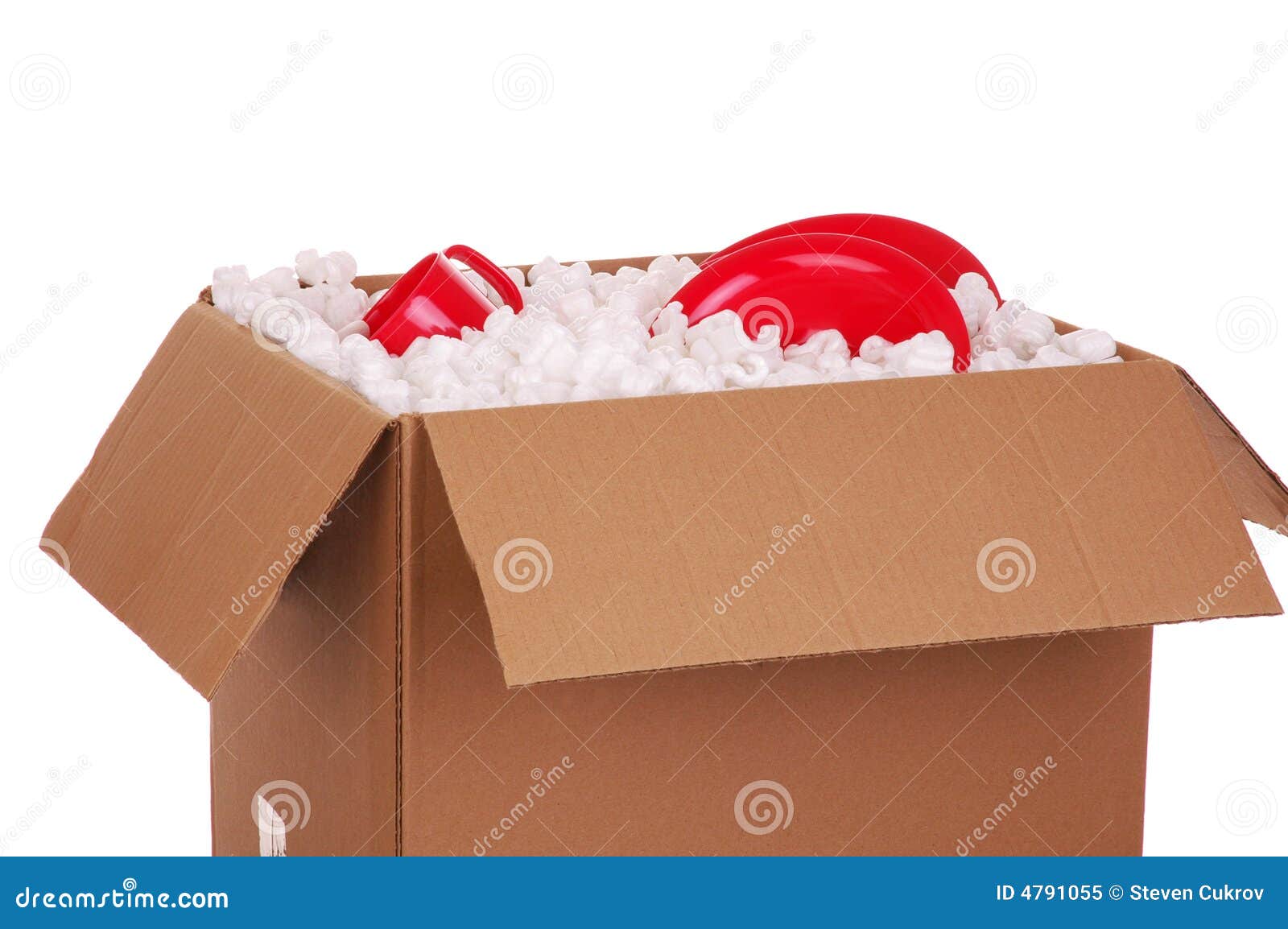 Moving Box with Plates stock image. Image of white, pellets - 4791055