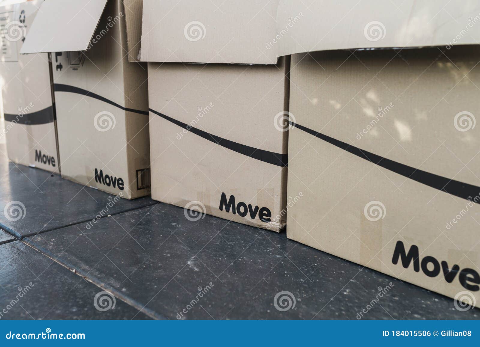 Moving Boxes, Cardboard Boxes Stock Photo - Image of move, cardboard ...