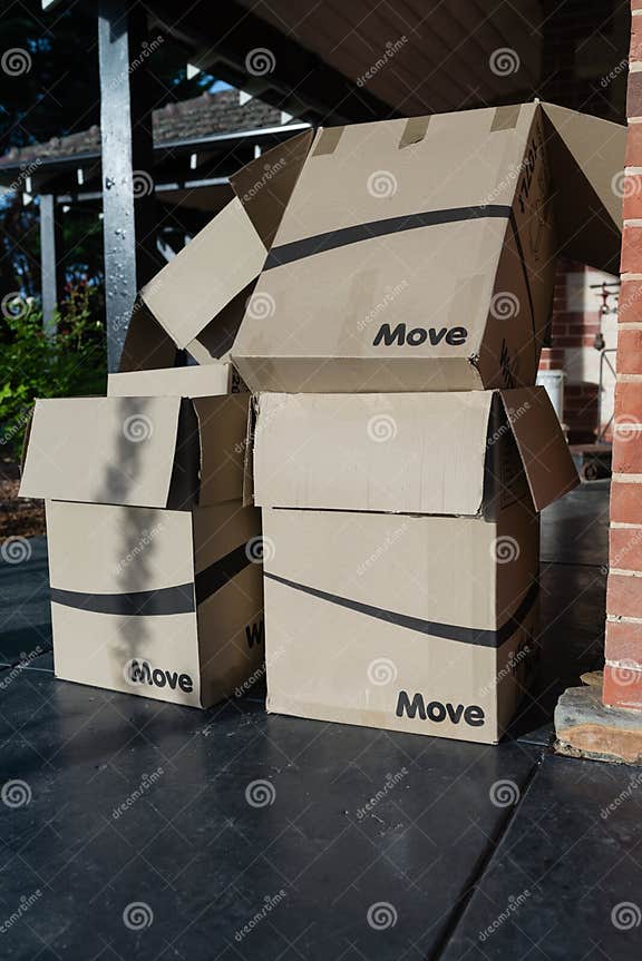 Empty Moving Boxes, Cardboard Boxes Stock Image - Image of boxes ...