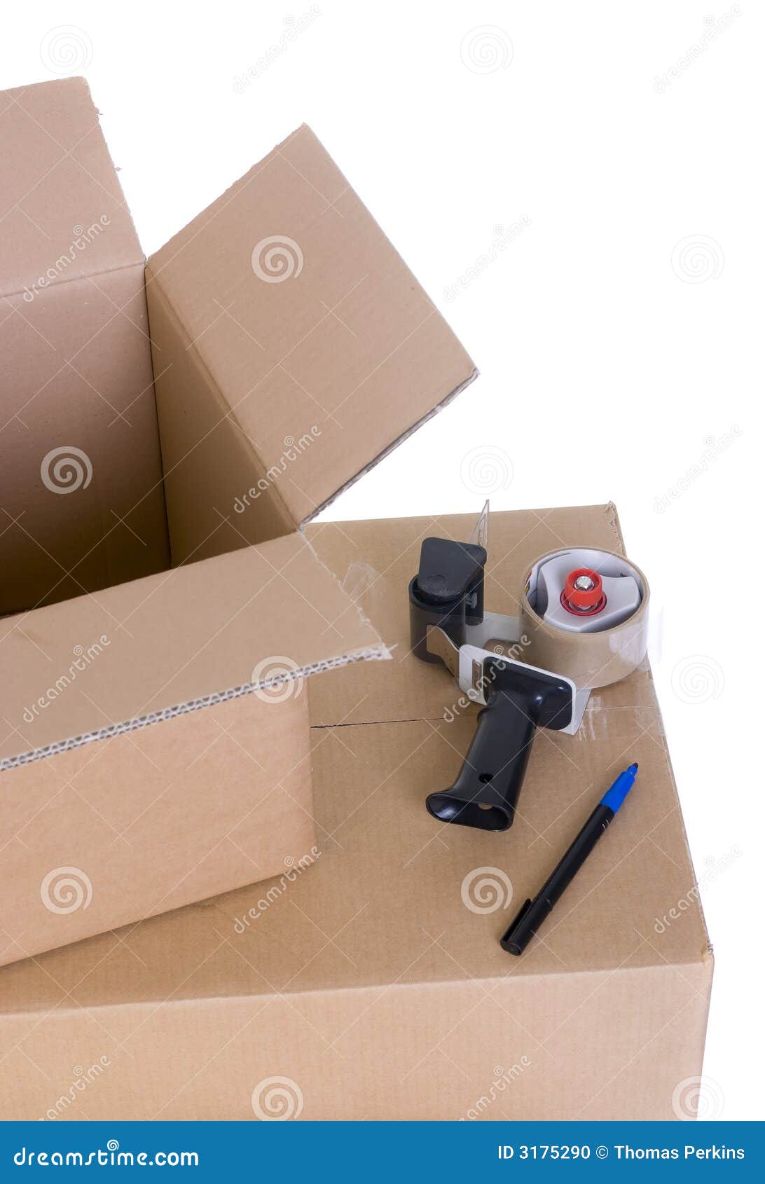 Moving Boxes stock photo. Image of casual, sending, excited - 3175290
