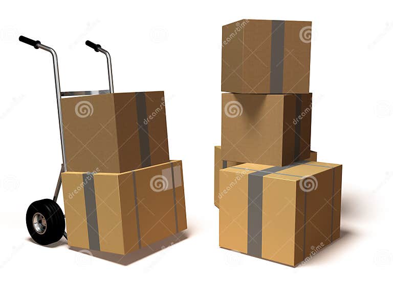 Moving boxes stock illustration. Illustration of transport - 5986526