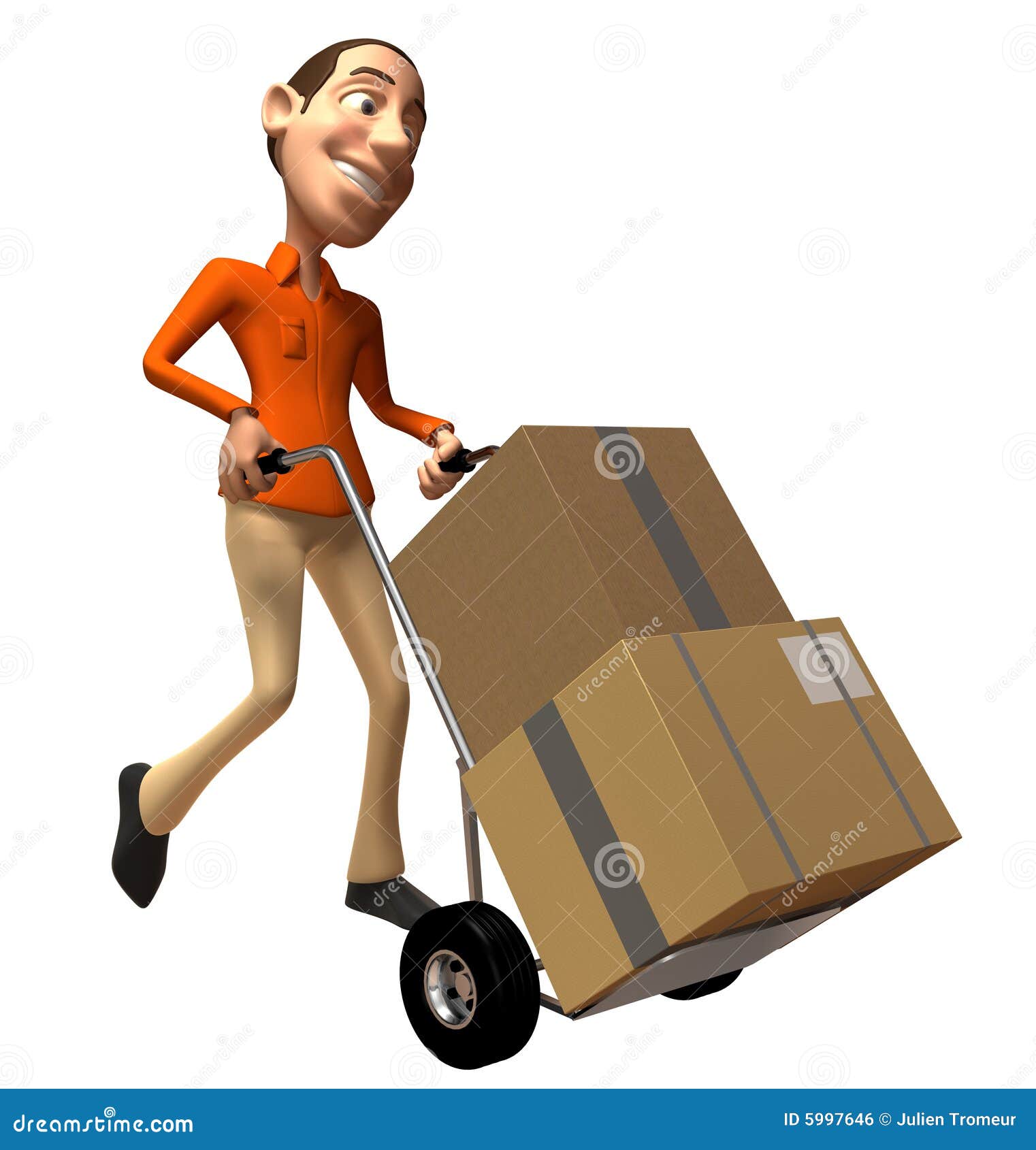 Moving With Boxes. Things In Box. Transport Company Cartoon Vector ...
