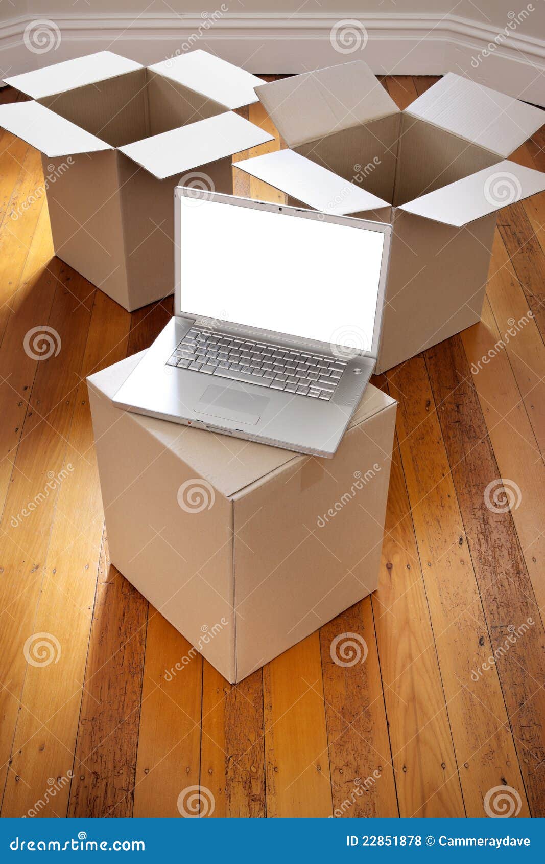 Moving Boxes Computer Removal Stock Photo - Image of moving, relocate ...