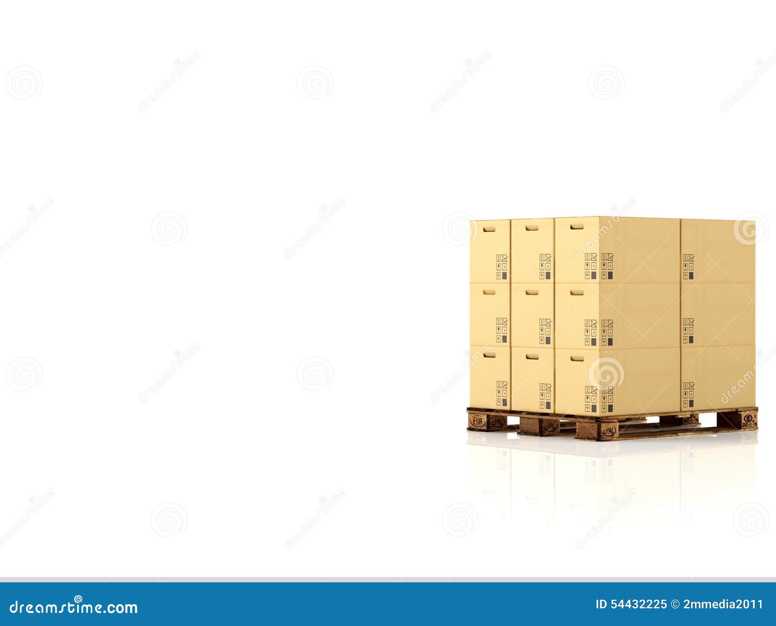 Moving boxes. 3d rendering stock illustration. Illustration of ...