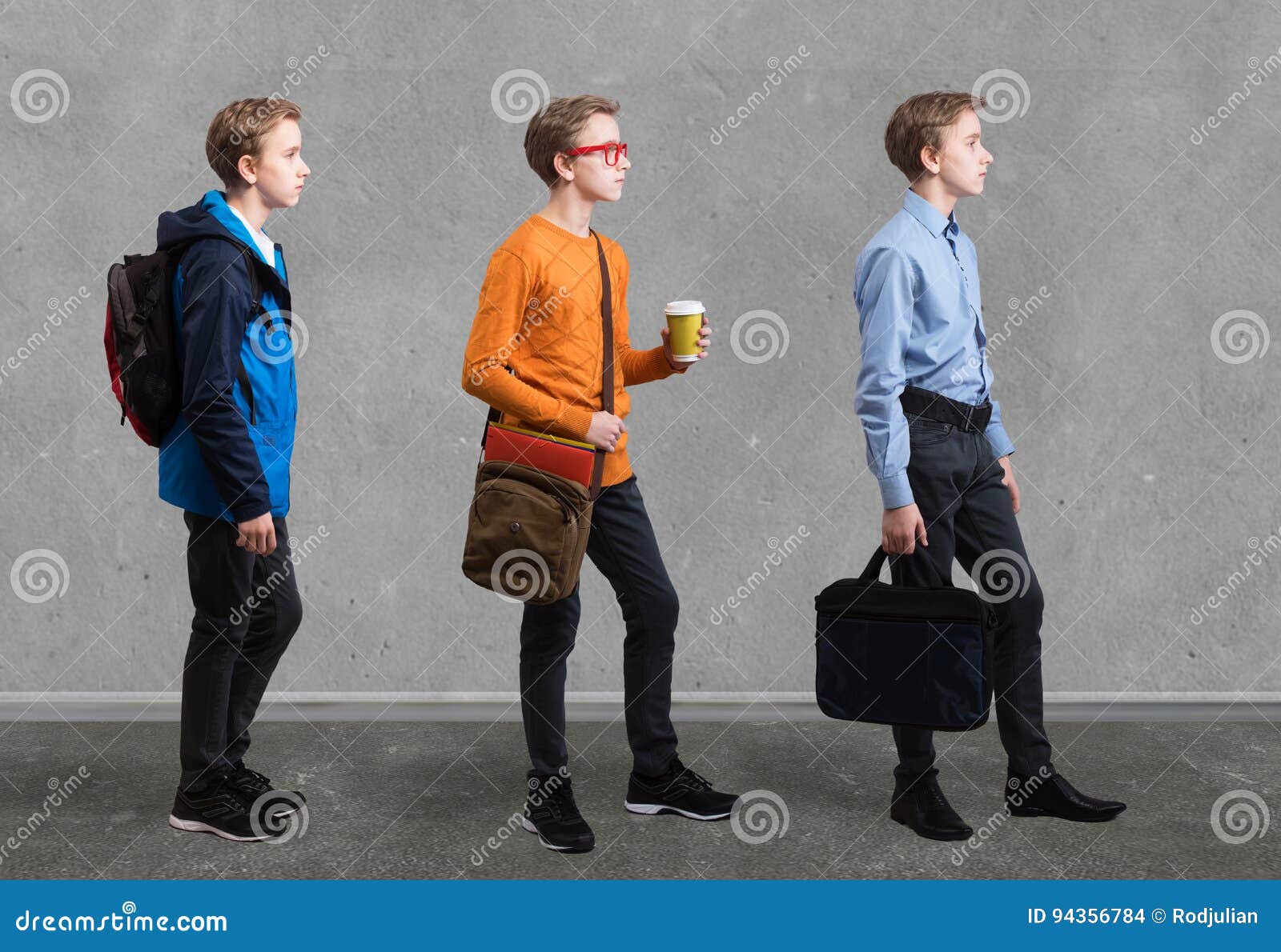 Moving Boy in Different Style. Stock Photo - Image of stage, role: 94356784