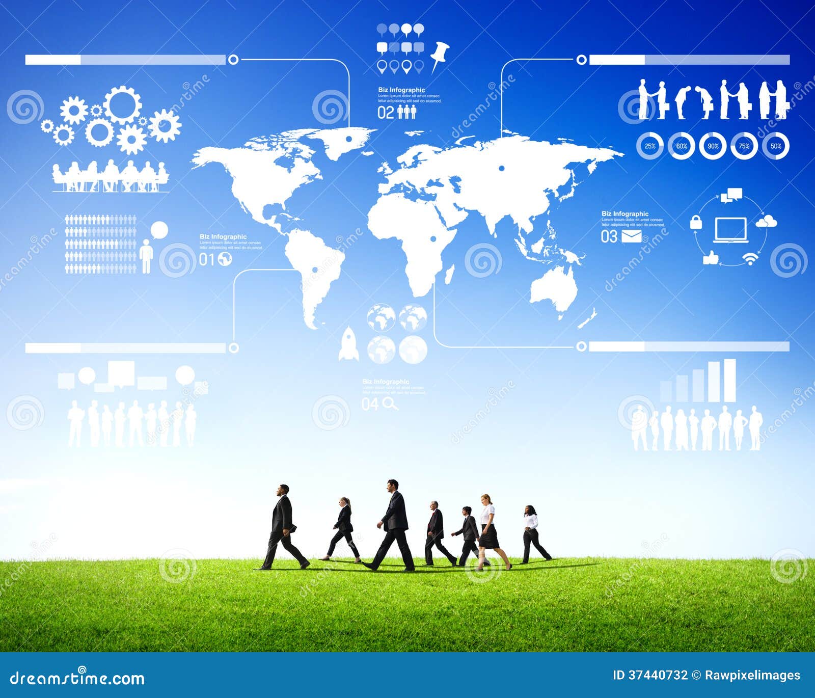 Moving the Business Forward Stock Photo - Image of multiethnic ...